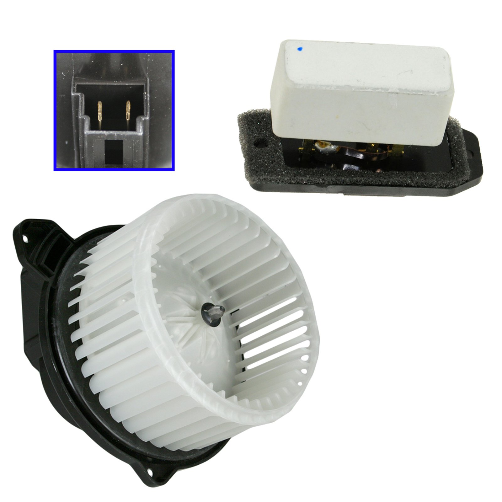 Amazon.com: Heater Blower Motor with Fan Cage Resistor Kit Set for ...