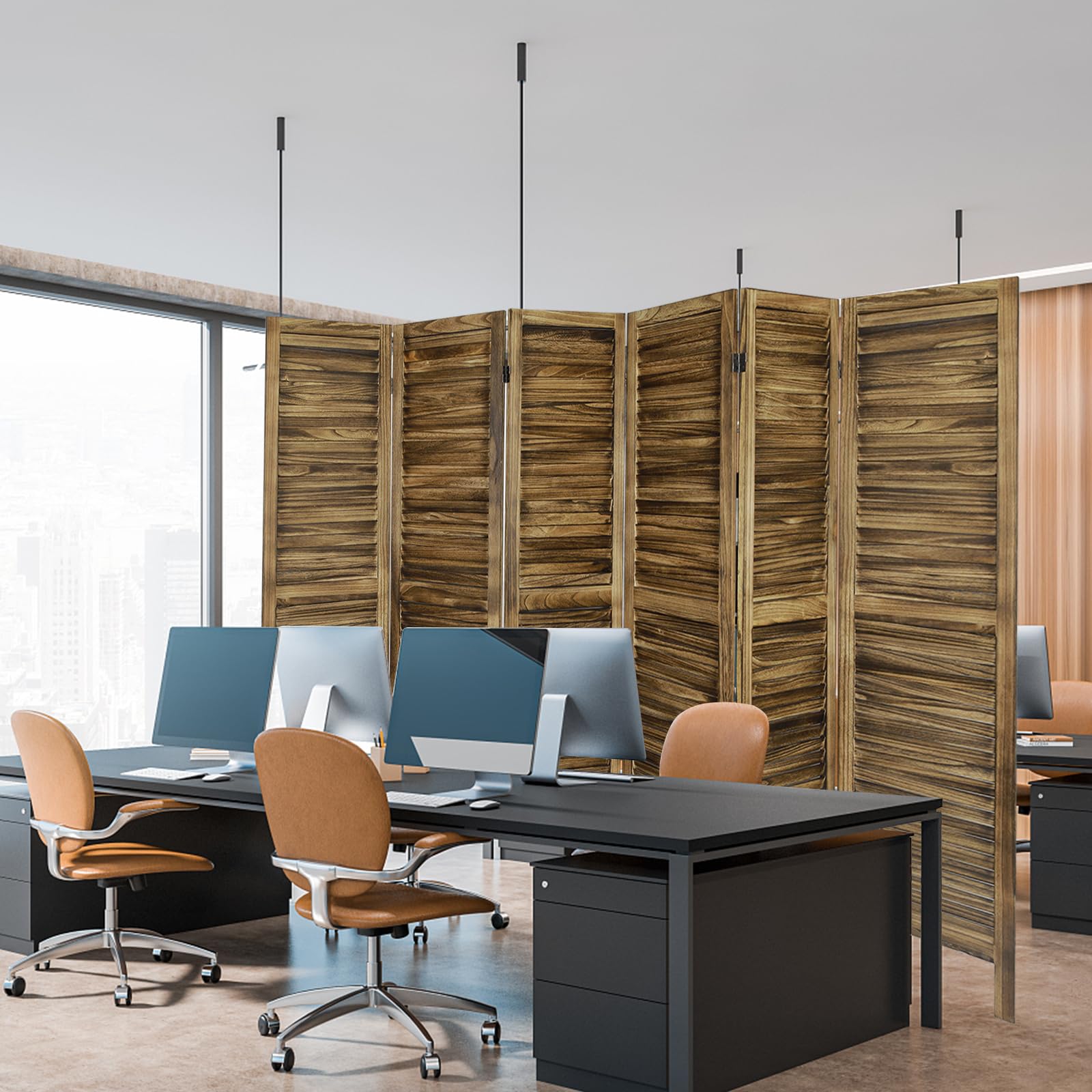 Snapklik.com : Babion 6 Panel Room Dividers, Wood Room Divider Screen ...