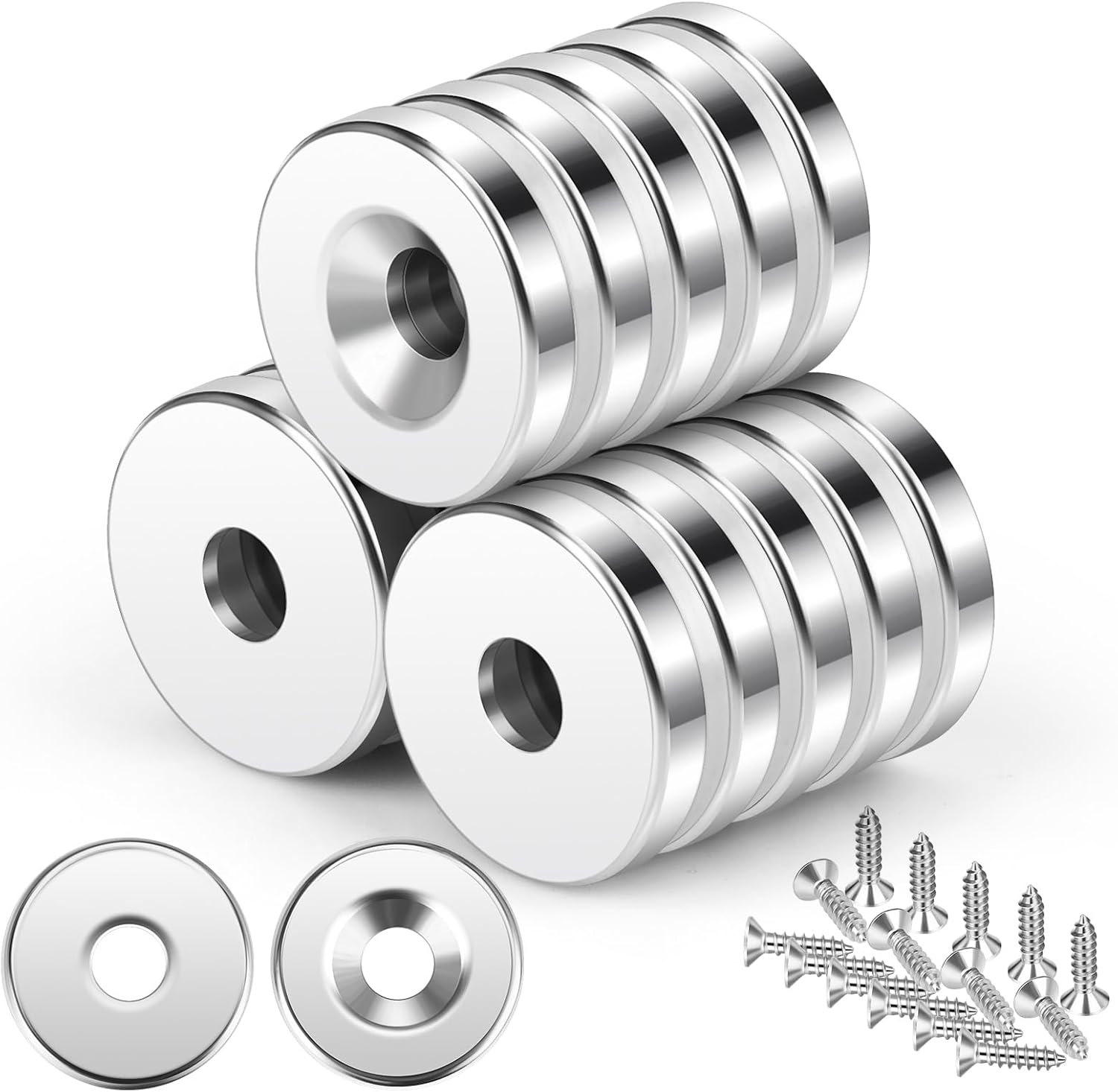 Wzone 15 x 3 mm Neodymium Magnets Powerful Magnets 15 Pieces with ...