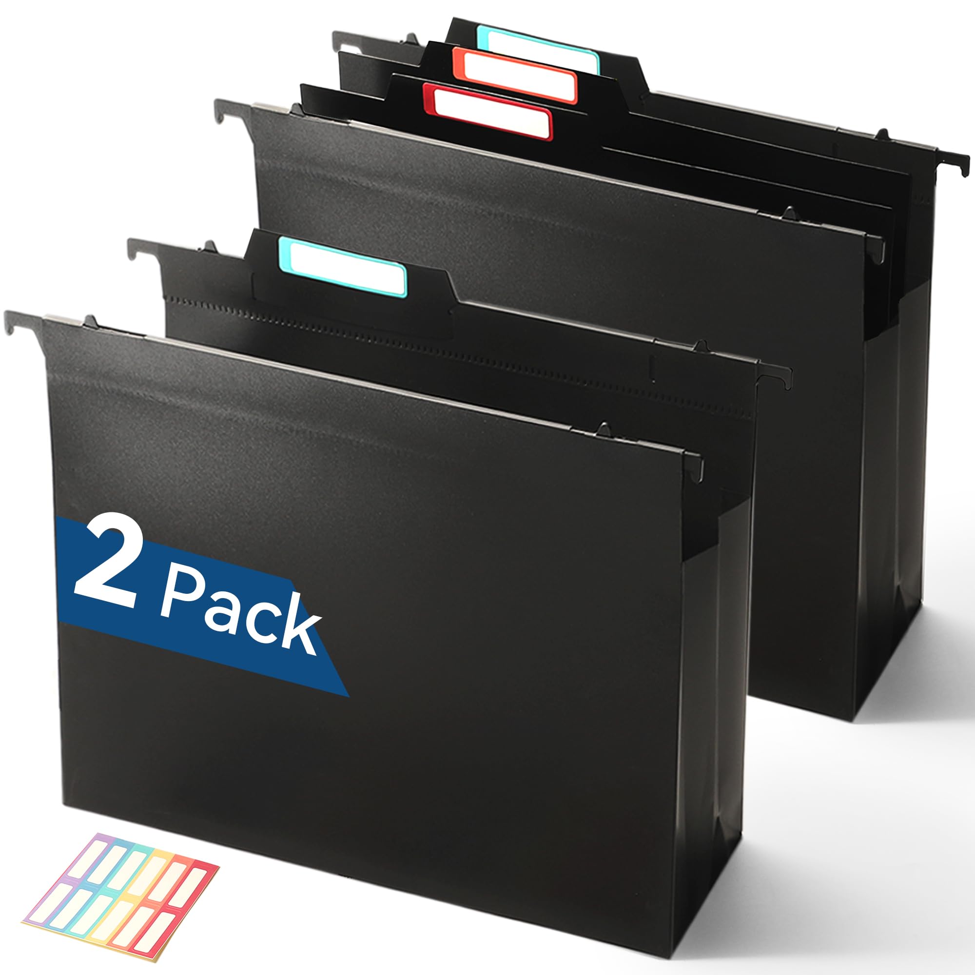 Amazon.com : SortRax Plastic High Capacity Hanging File Folders, 4" Expanding Pocket with ...