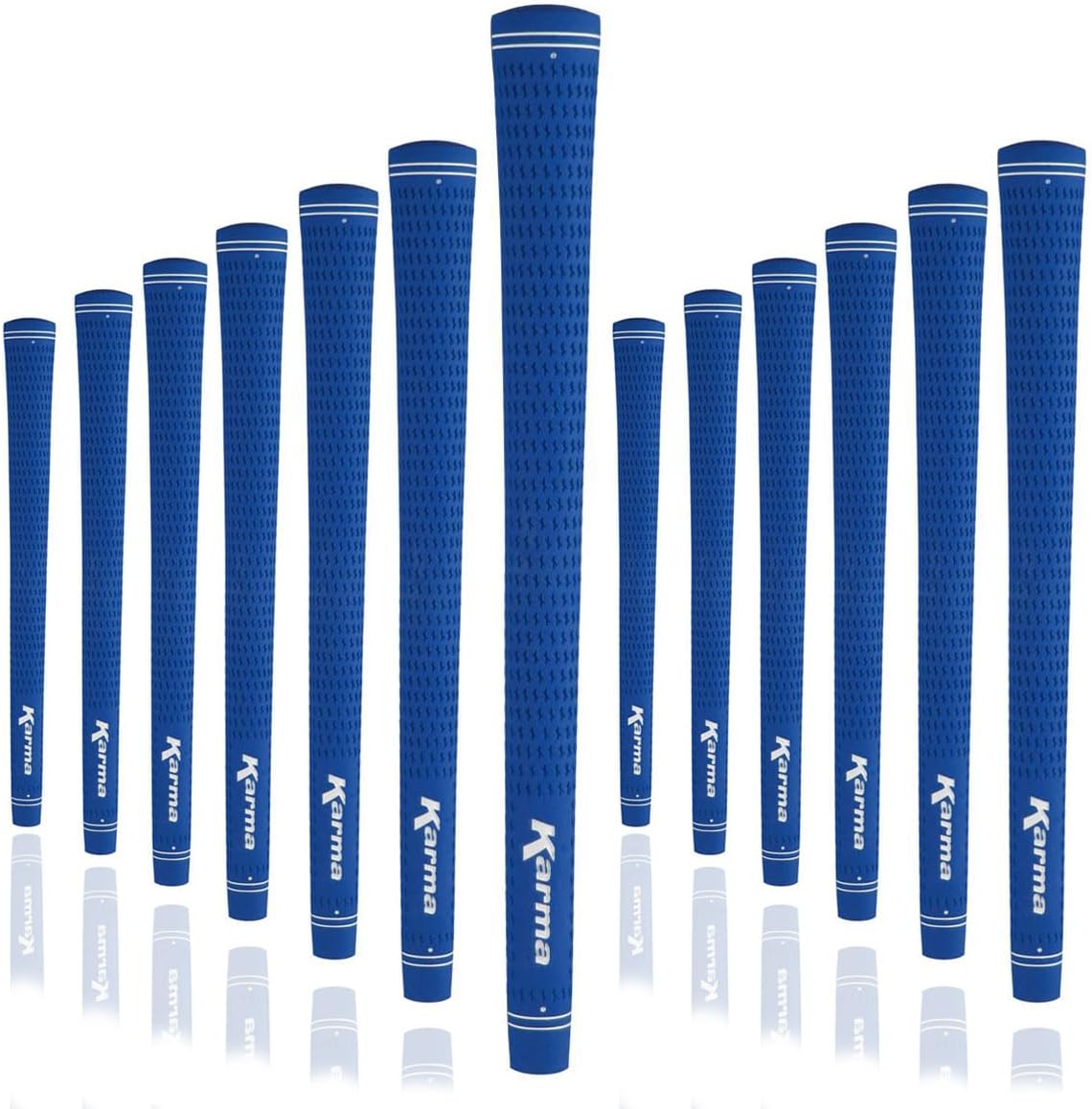 Karma Velour 13 Piece Golf Grip Set, Blue Jumbo (+1/16” Oversize ...