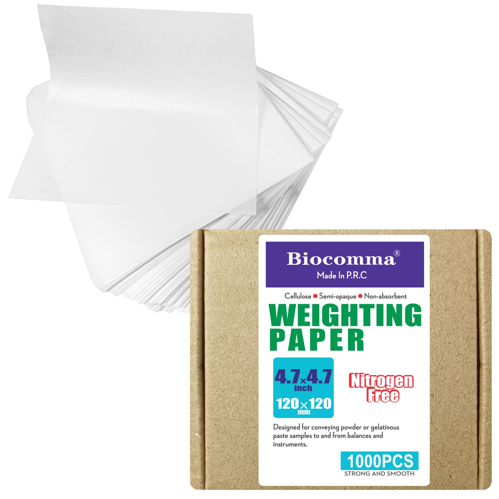 Snapklik.com : Biocomma 47x47 Inches Cellulose Weighing Paper Sheet ...