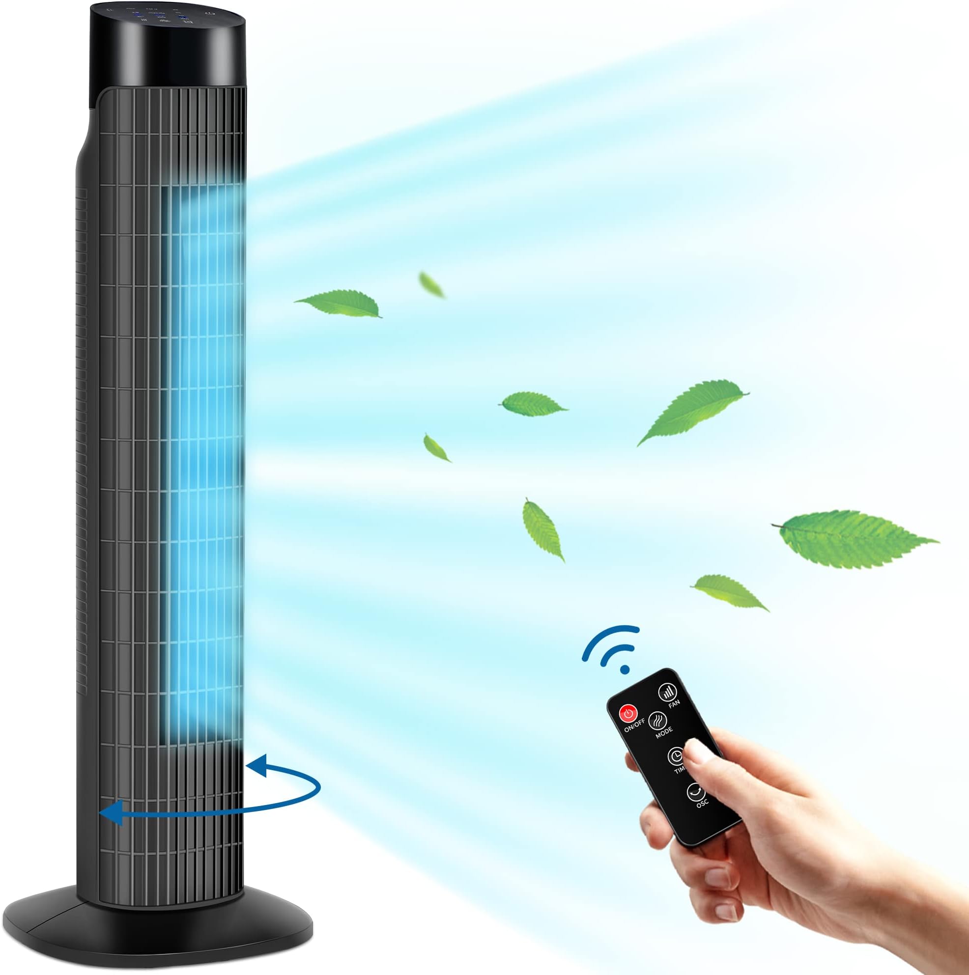 Amazon.com: Intertek 40 in Oscillating Tower Fan with Remote : Home ...