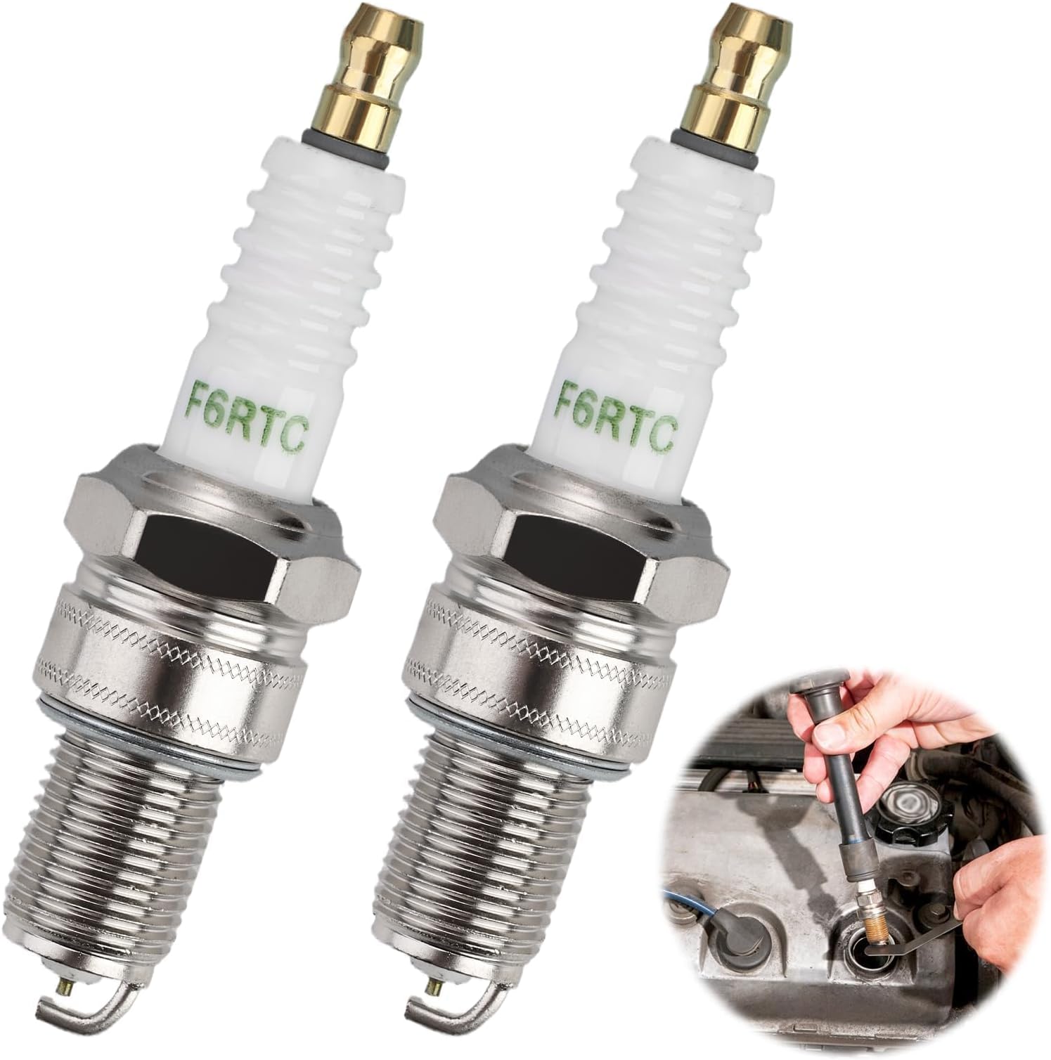 TORCH F6RTC Spark Plug Replace for NGK BPR6ES, Bosch WR6DC WR7DC ...