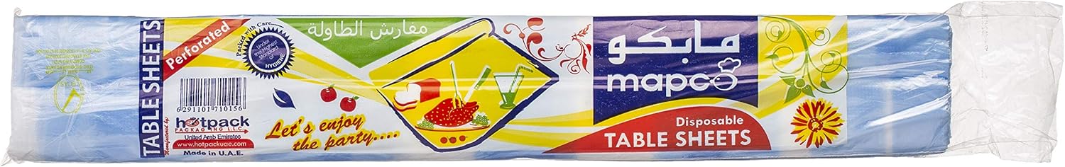 Hotpack Disposable Table Cover, Perforated Plastic Sofra Roll 100x100cm ...