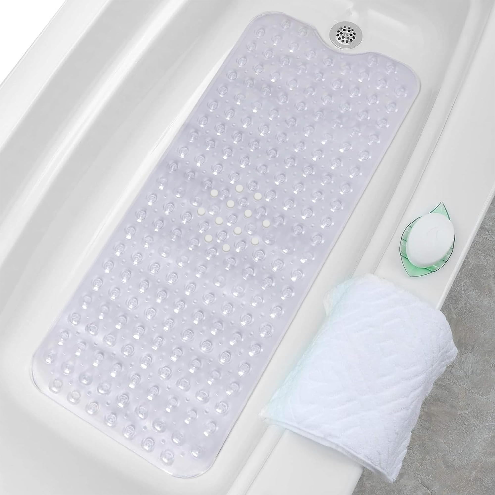 Amazon.com: LDC Bath Anti Slip Mat for Tub, Clear White Inside Shower ...