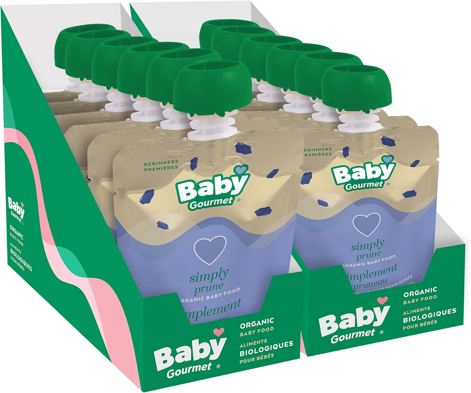 Baby Gourmet Organic Puree Baby Food Pouches - Simply Prune - No Added Sugar or Salt, Non GMO ...