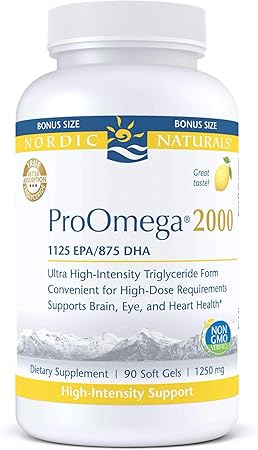 Amazon.com: Nordic Naturals ProOmega 2000, Lemon Flavor - 90 Soft Gels ...