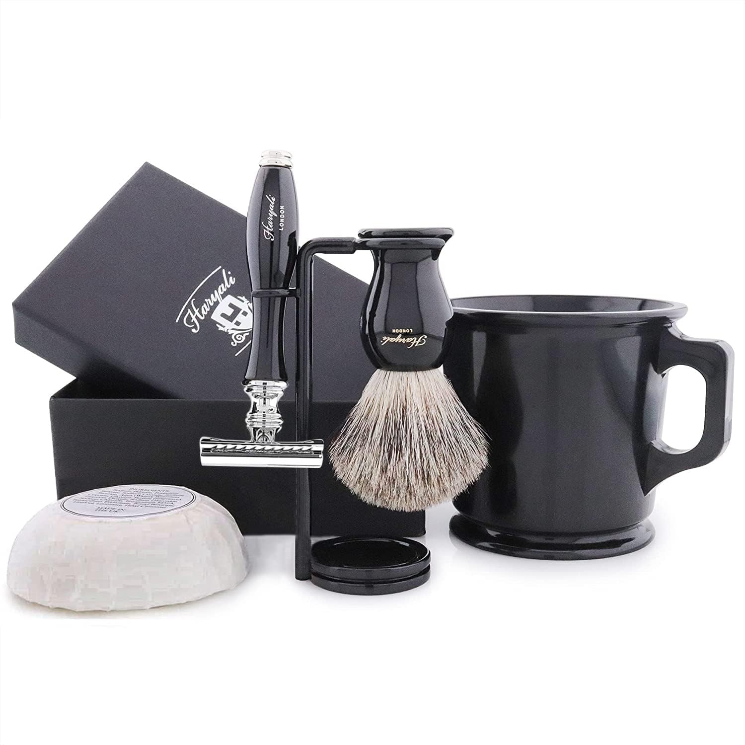 Amazon.com: Old School Complete Shaving Kit with Brush Mug DE Safety ...
