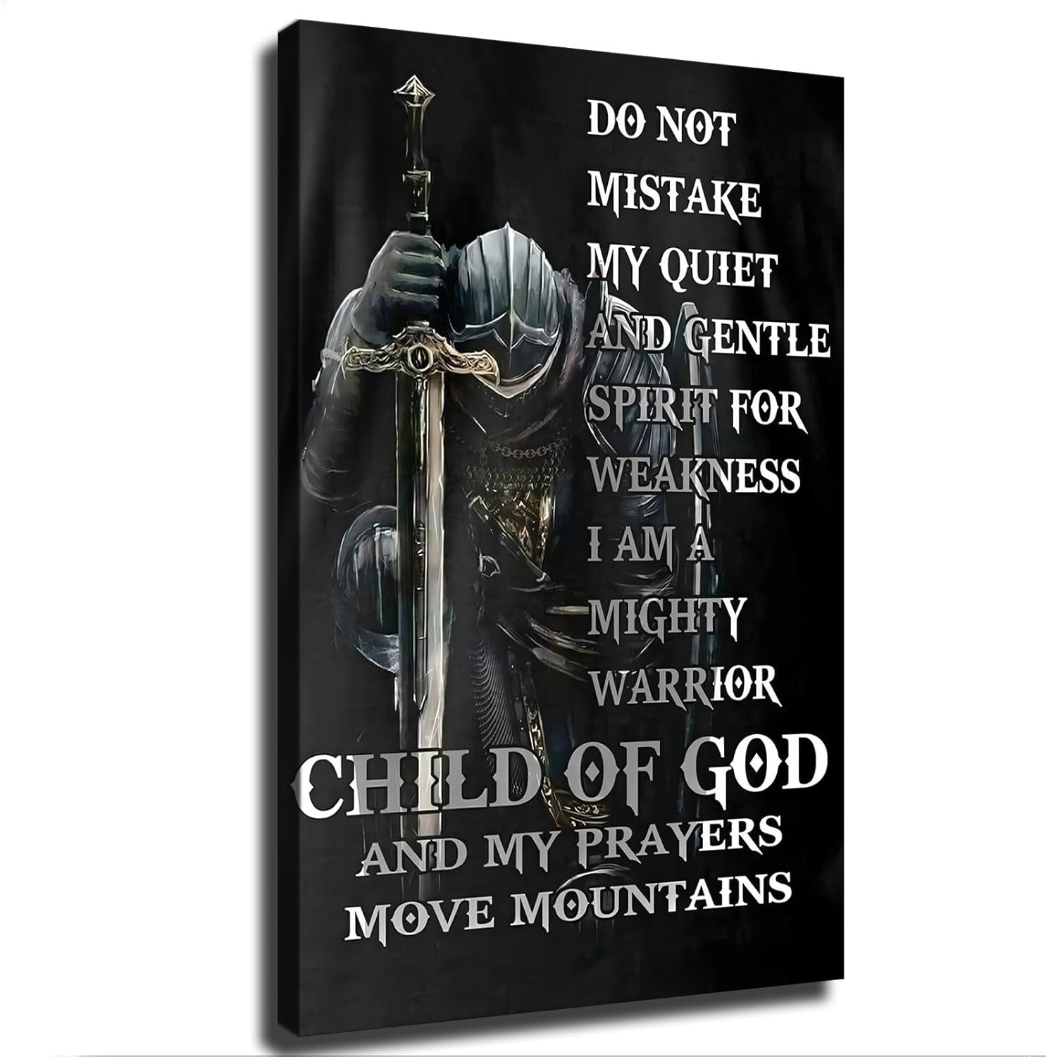 Amazon.com: Templar Knight Inspirational Quotes Poster Canvas Painting ...