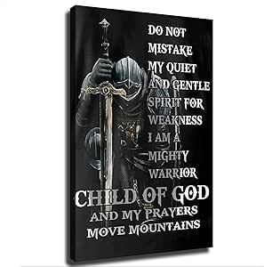 Amazon.com: Templar Knight Inspirational Quotes Poster Canvas Painting ...
