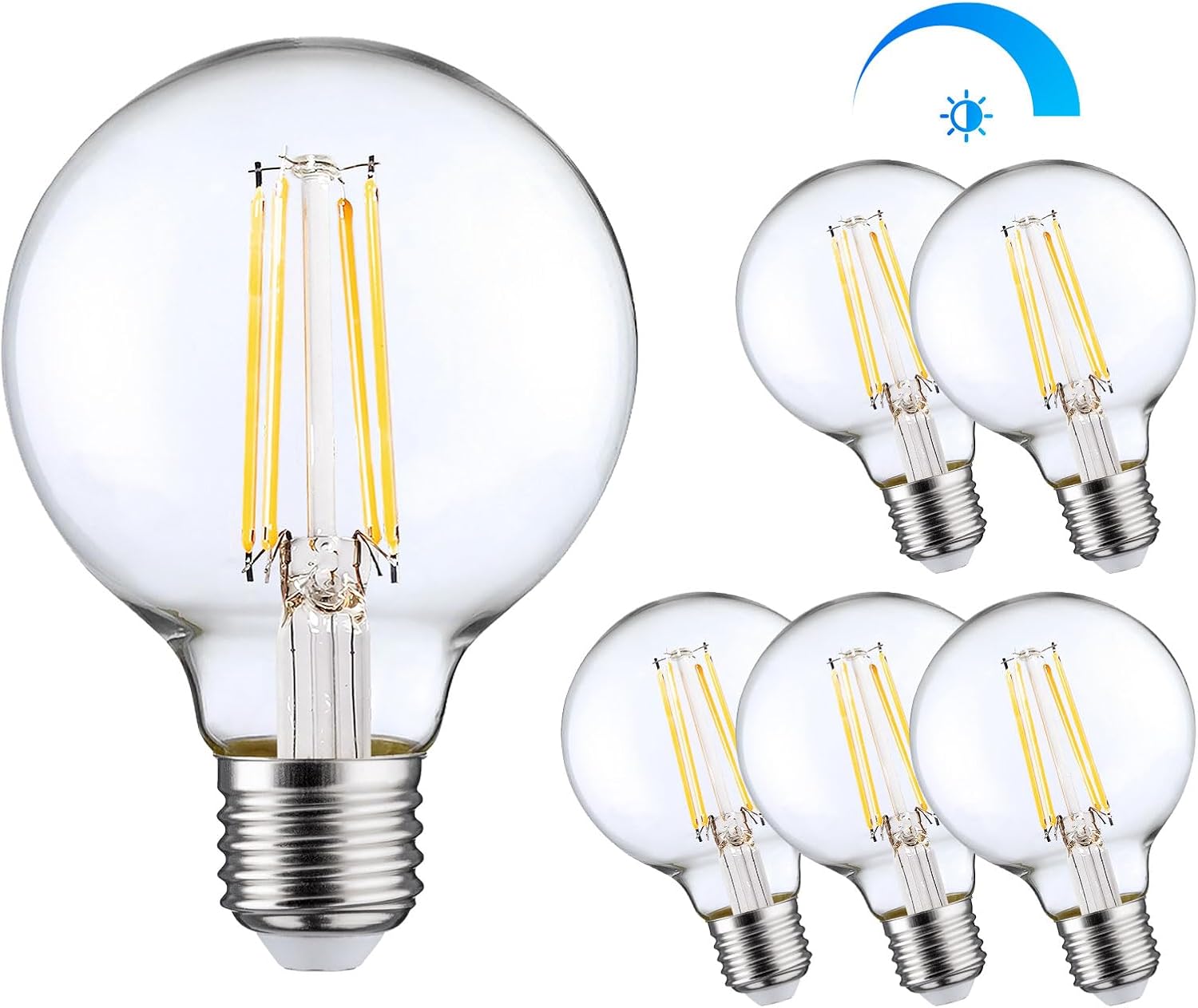 G25 LED Globe Light Bulbs Dimmable,5.5W(60W Equivalent) 650LM, Daylight ...