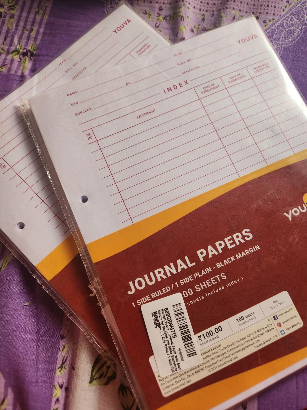 Navneet Youva | Journal Paper with Black Margin for Students and Office ...