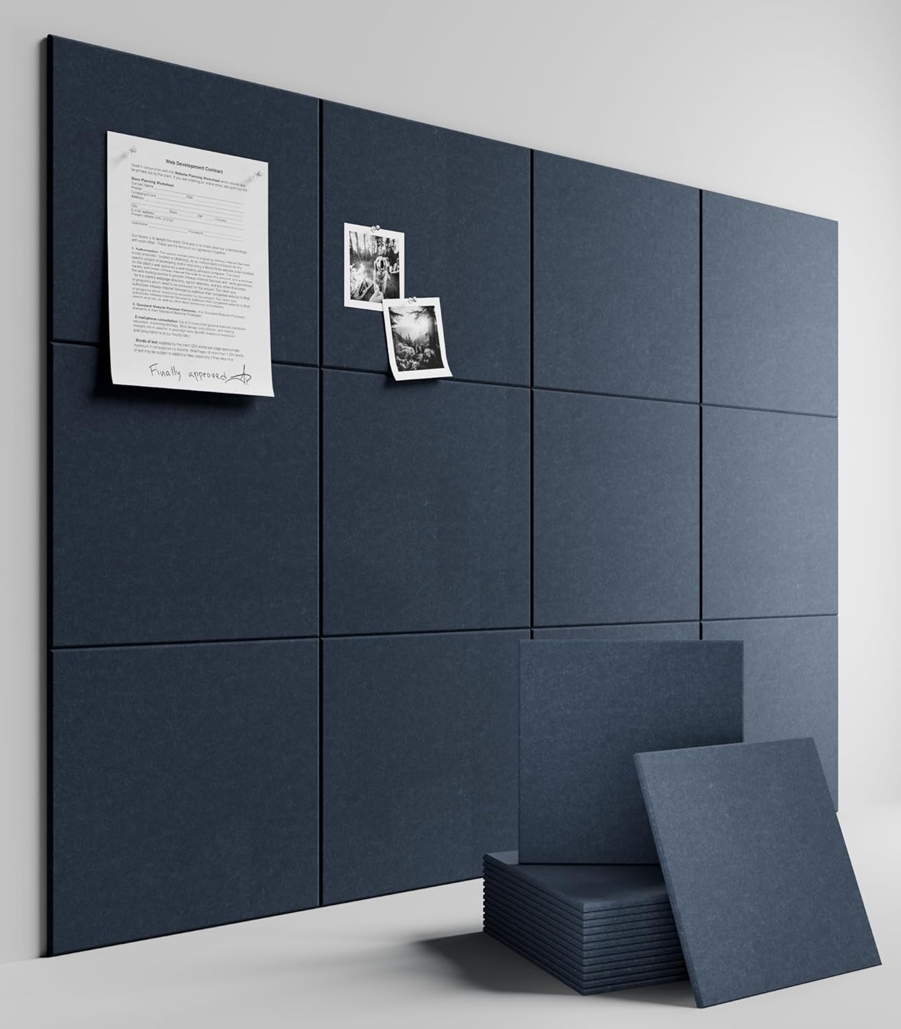 Amazon.com : Fluxynara Large Felt Bulletin Board 48" x 36" Cork Board ...