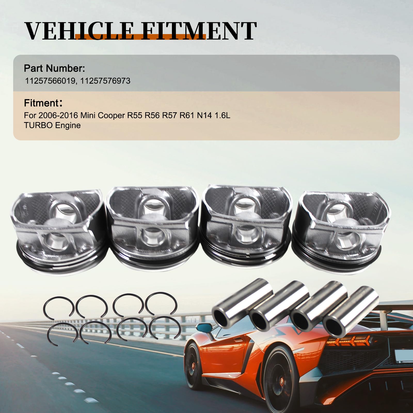 Engine Piston Rings Set Fit For BMW Mini Cooper Countryman R55-R61 1.6L
