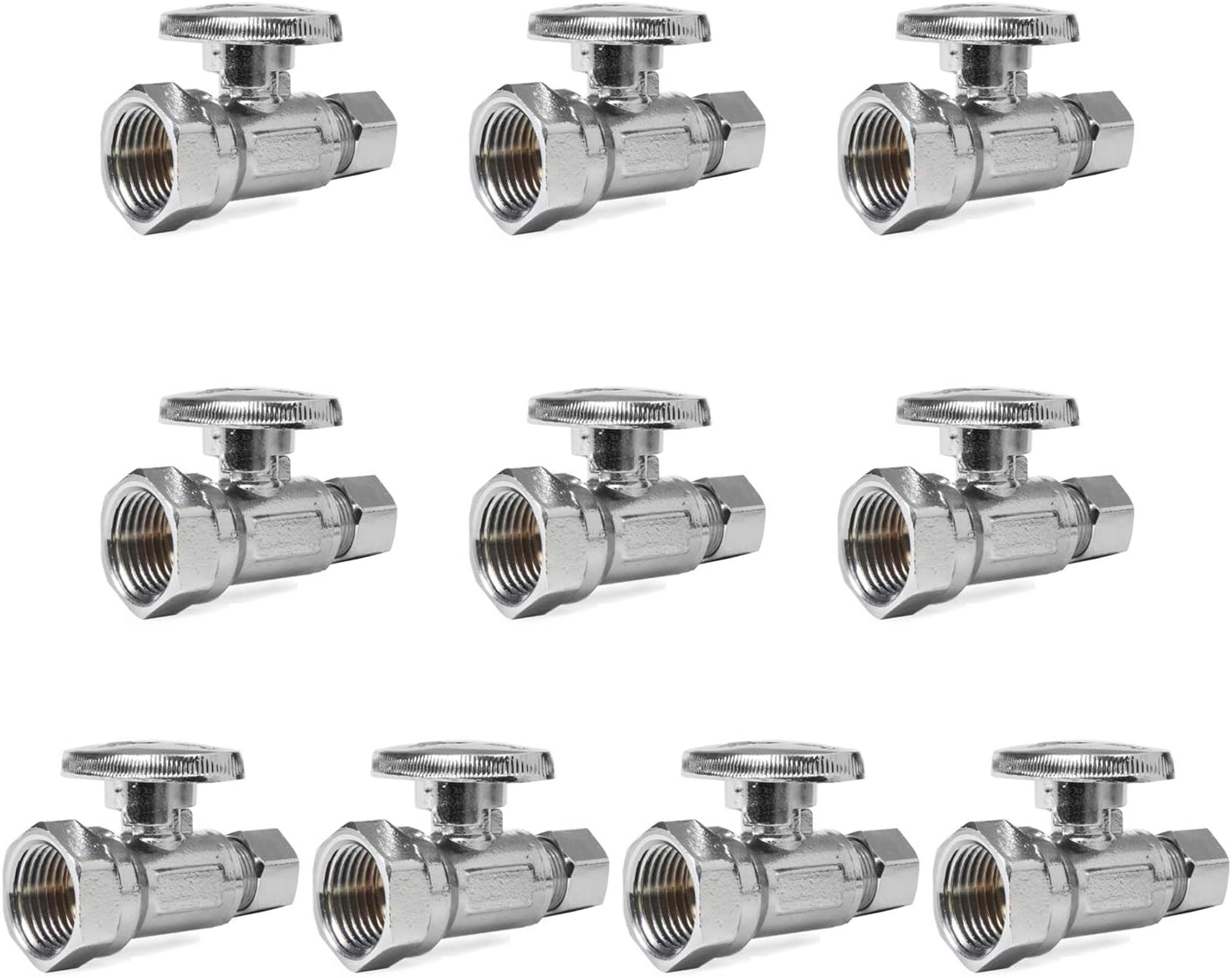 Plumb Pak PP20053LF 1/4 Turn Straight Shut-Off Valve, 1/2 X 3/8 In, Fip ...