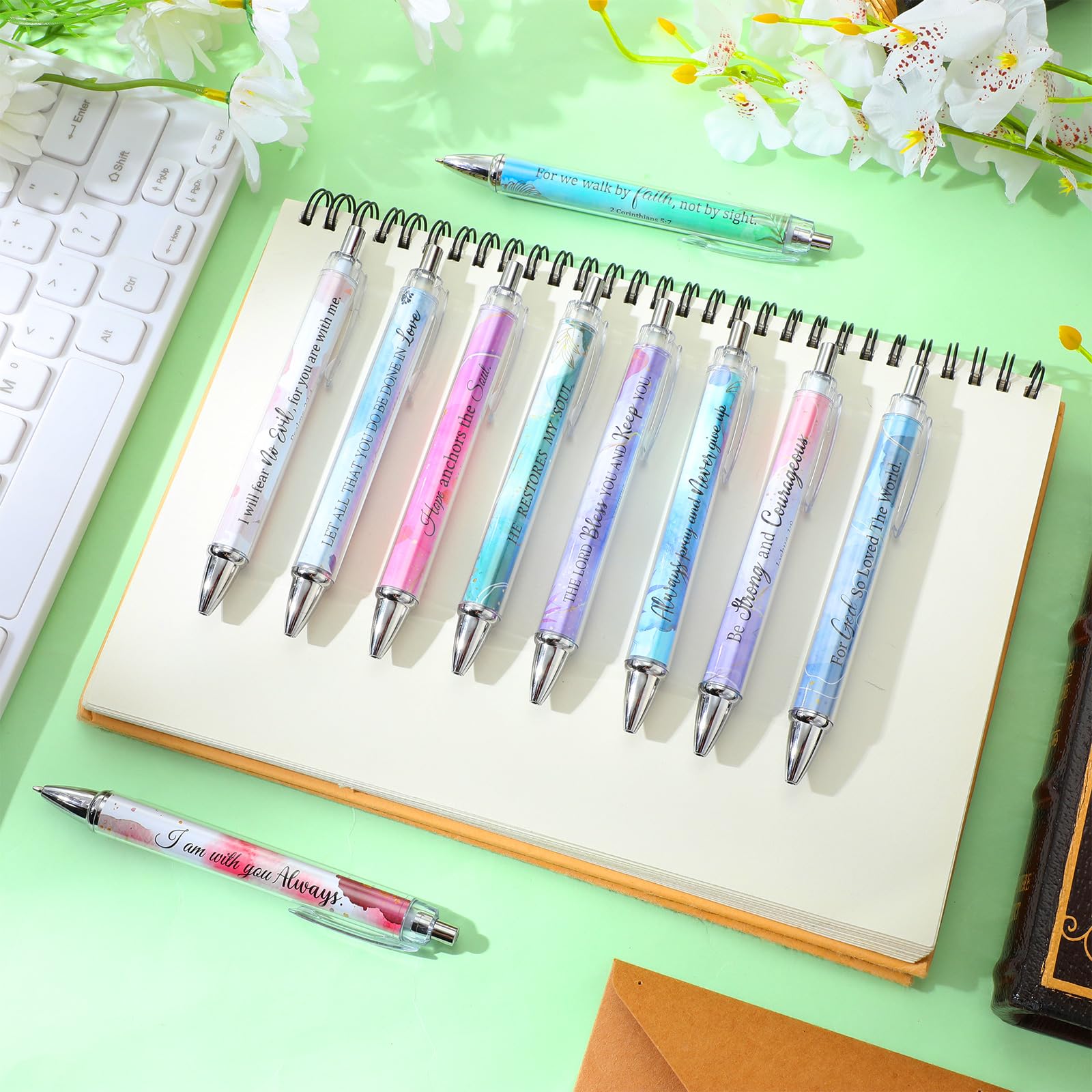 Snapklik.com : Qeeenar 50 Pcs Bible Verse Ballpoint Pens Christian Gift ...