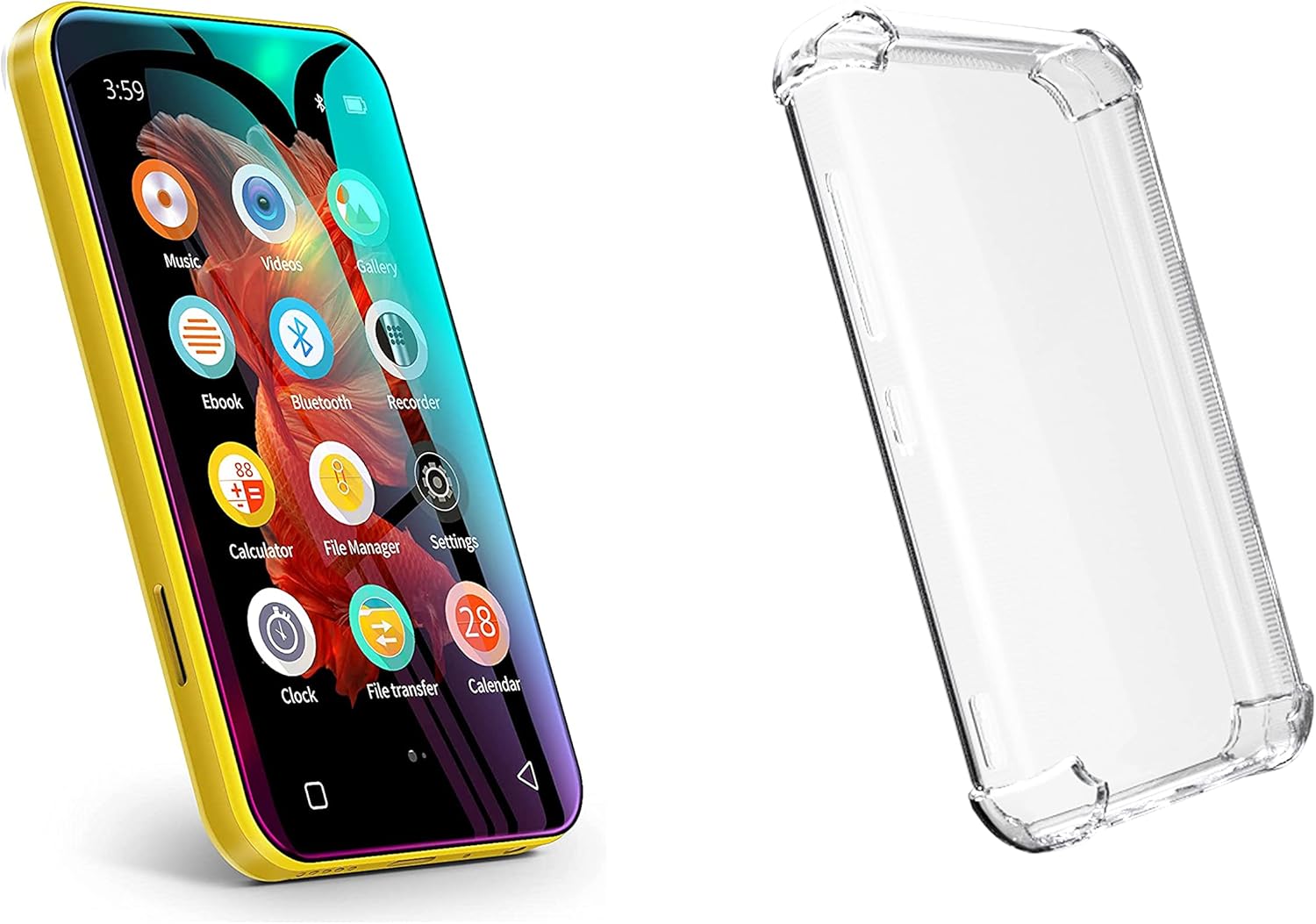 Amazon.com: TIMMKOO MP3 Player with Bluetooth, 4.0" Full TouchScreen ...