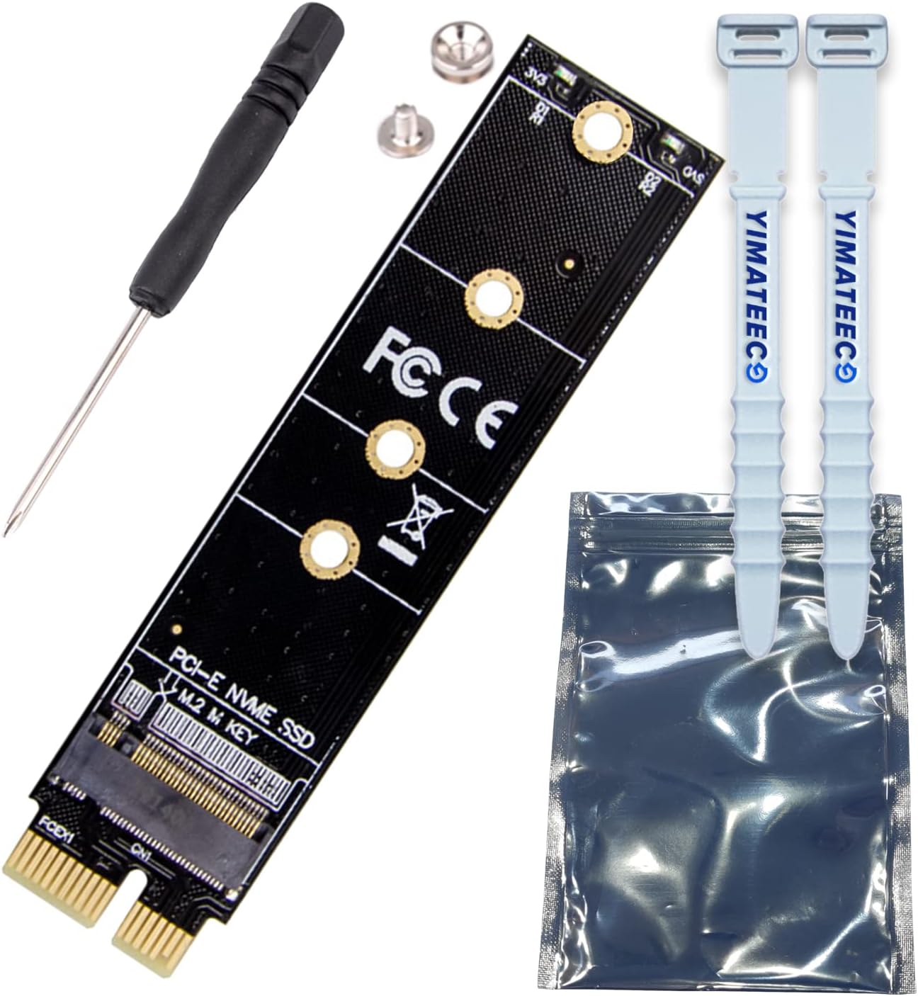 Amazon.com: YIMATEECO PCIE NVME Adapter, NVME to PCI X1 Card, PCIE to M.2 M-Key Expansion Card ...