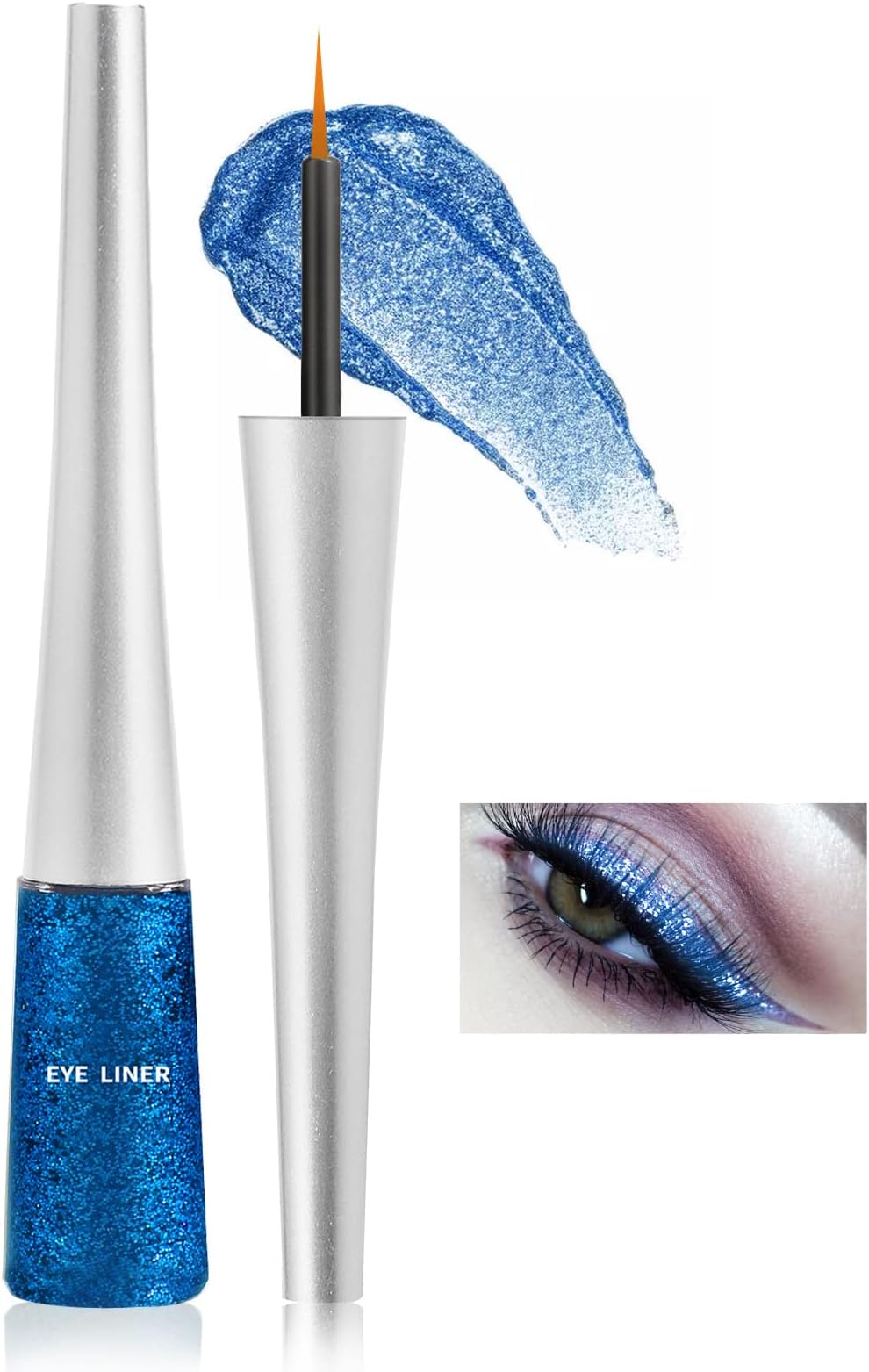 Amazon.com : Yeuxtty Silver Liquid Glitter Eyeliner Long Lasting ...