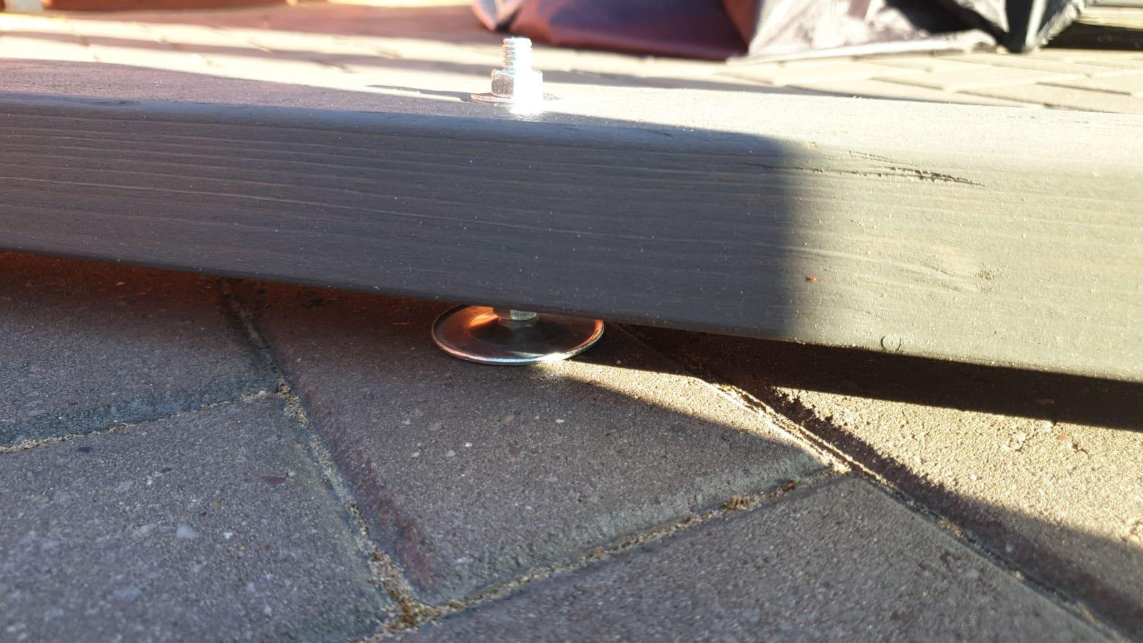 8 Pack Metal Adjustable Feet M8 x 70mm, 50mm Base, Metal Threaded Feet ...