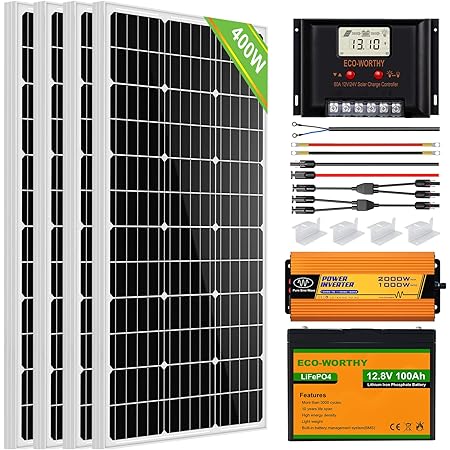 Amazon.com : ECO-WORTHY 1200W Complete Solar Panel Kit with 2.4KWh ...