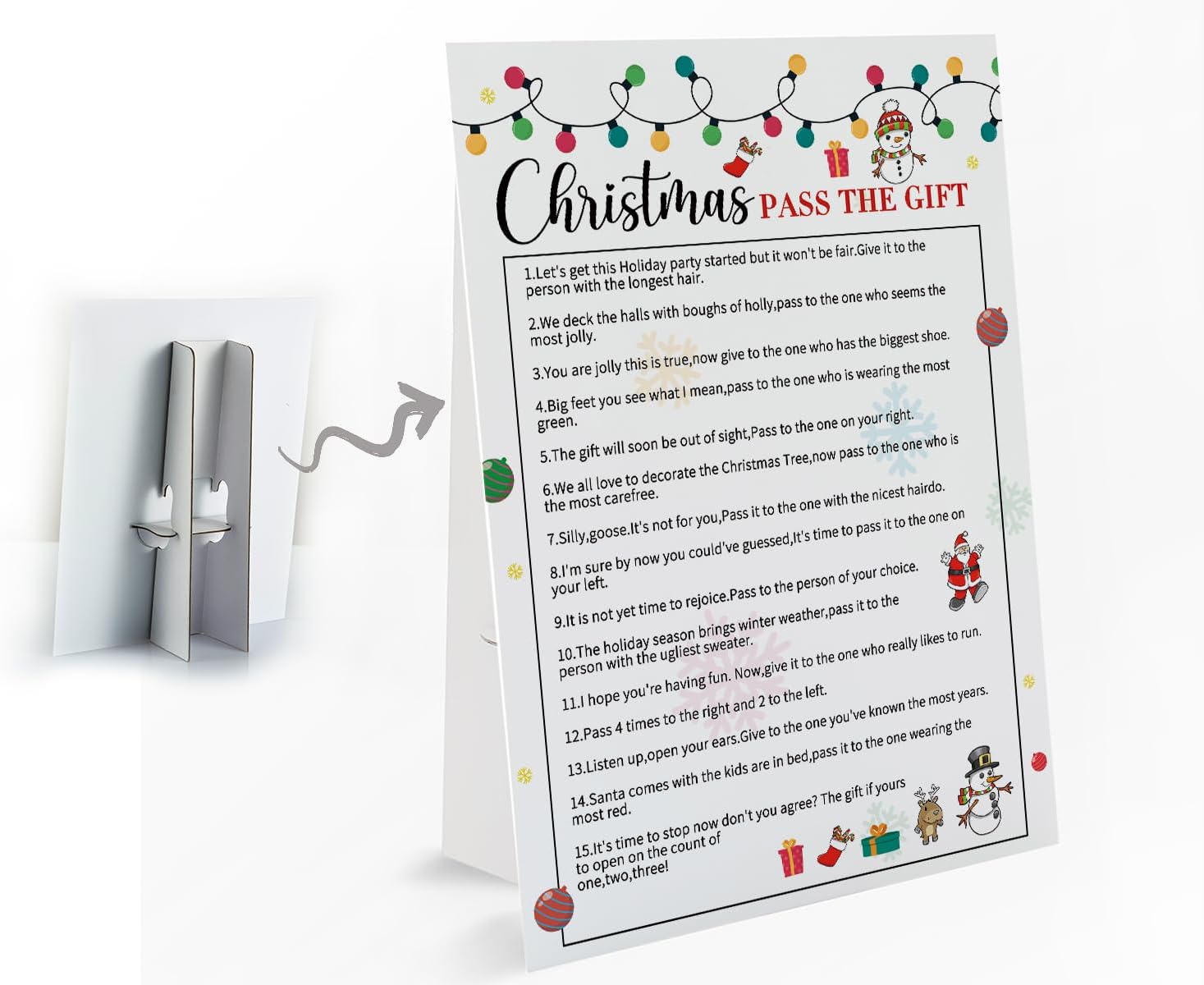 Amazon.com: Christmas Pass the Gift Game, Left Right Game Christmas ...