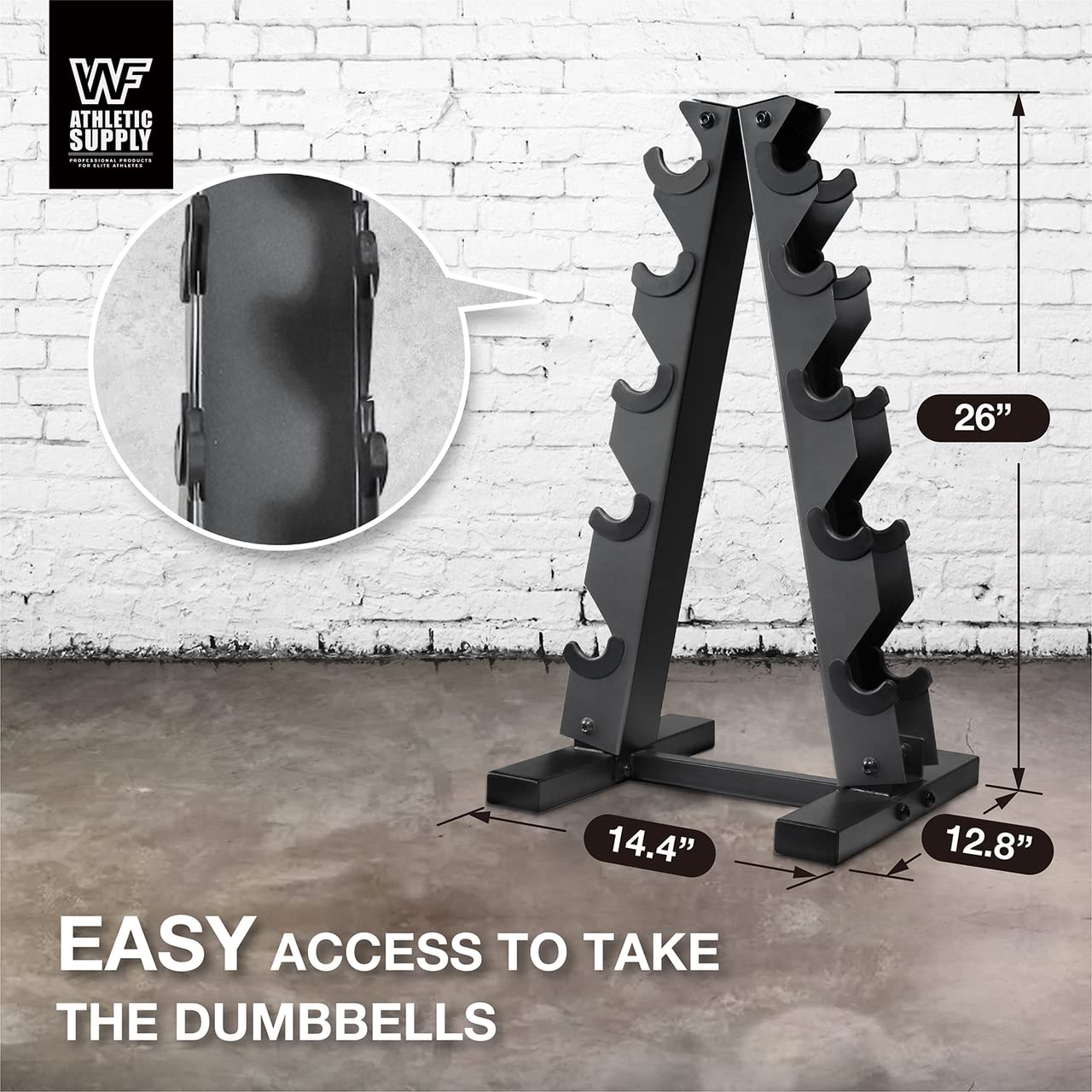 Snapklik.com : Heavy Duty A-Frame Dumbbell Storage Rack, Steel Dumbbell ...