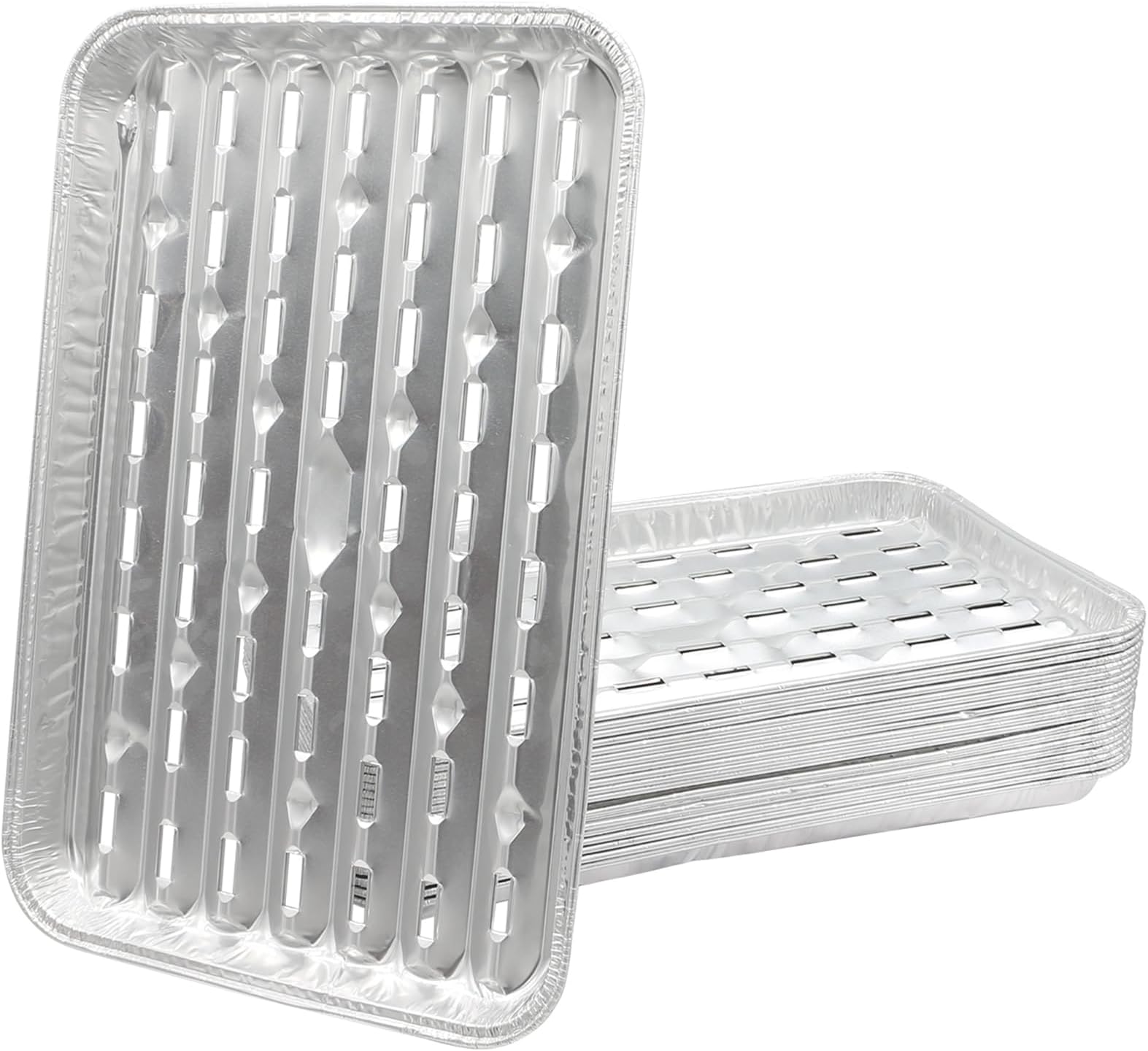 Amazon.com : 24-Pack Disposable Aluminum Foil BBQ Grill Topper Pan ...
