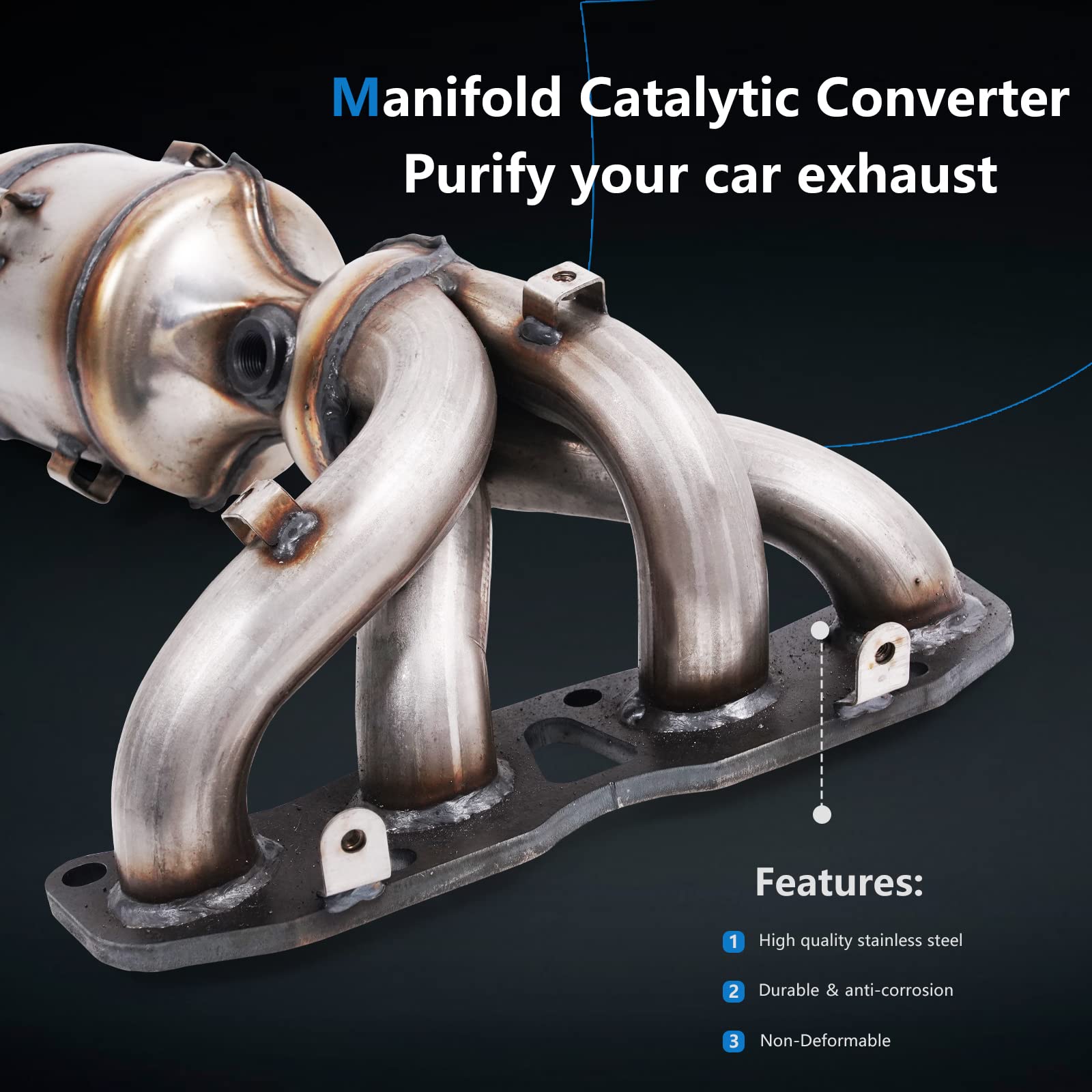 Aumzong 674-143 Front Manifold Catalytic Converter Compatible with ...