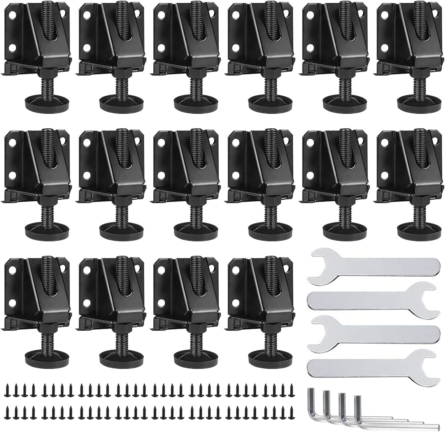 Amazon.com: Adjustable Leg Levelers, 16 Pack Heavy Duty Leveling Feet ...