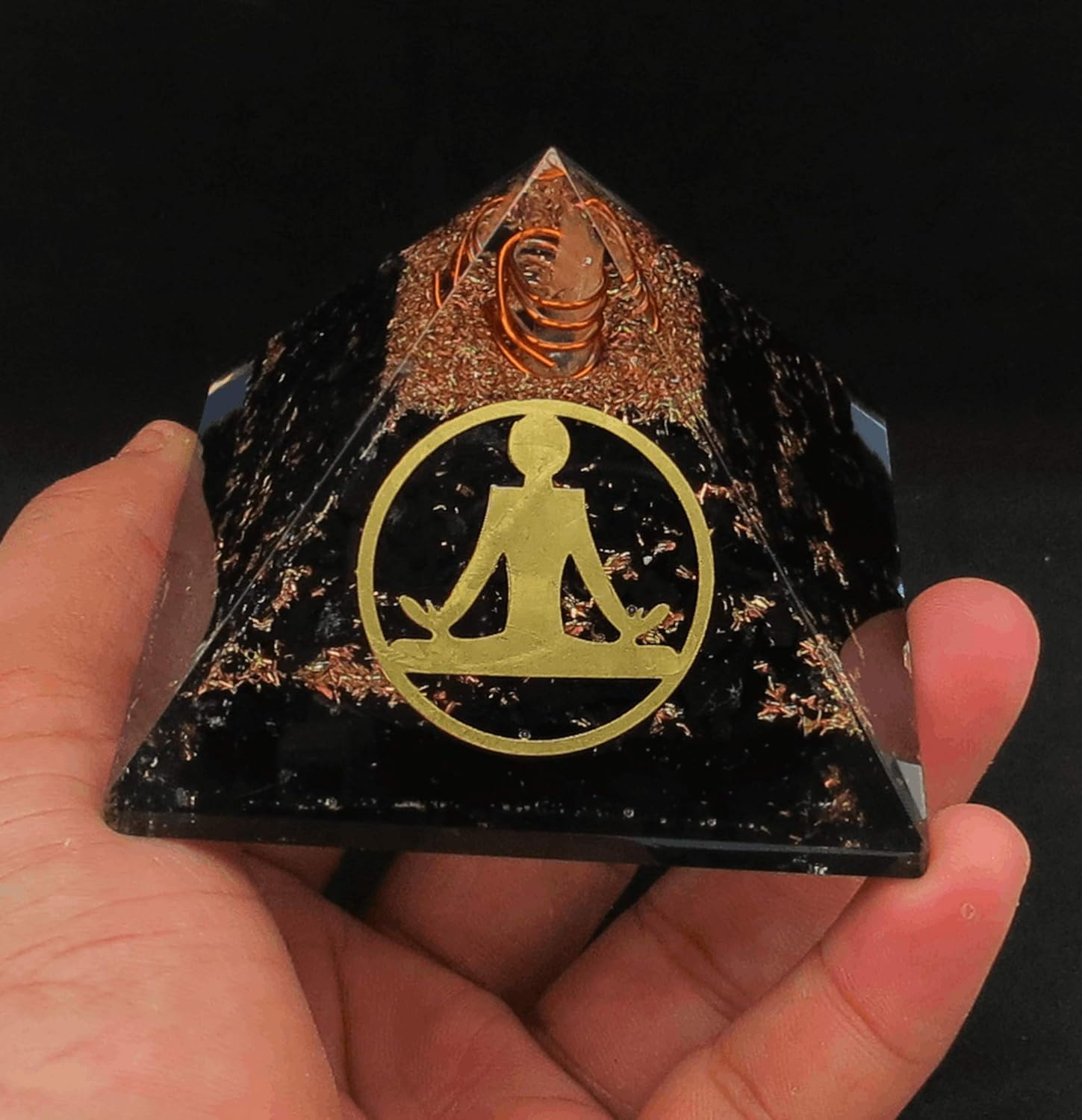 Shungite Orgonite Pyramid for EMF Protection and Negative Energy ...