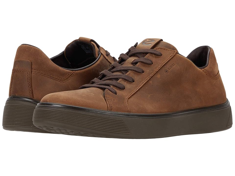Ecco Street Tray Gore-Tex(R) Sneaker (Cocoa Brown/Cocoa Brown) Men's ...