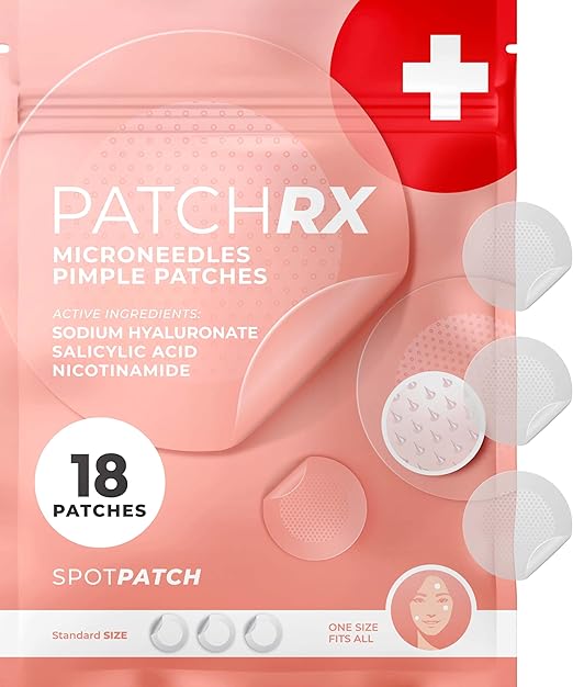 Amazon.com: PatchRX Micro Needle Pimple Patch (18 Pack) - Hydrocolloid Micropoint Pimple Patch ...