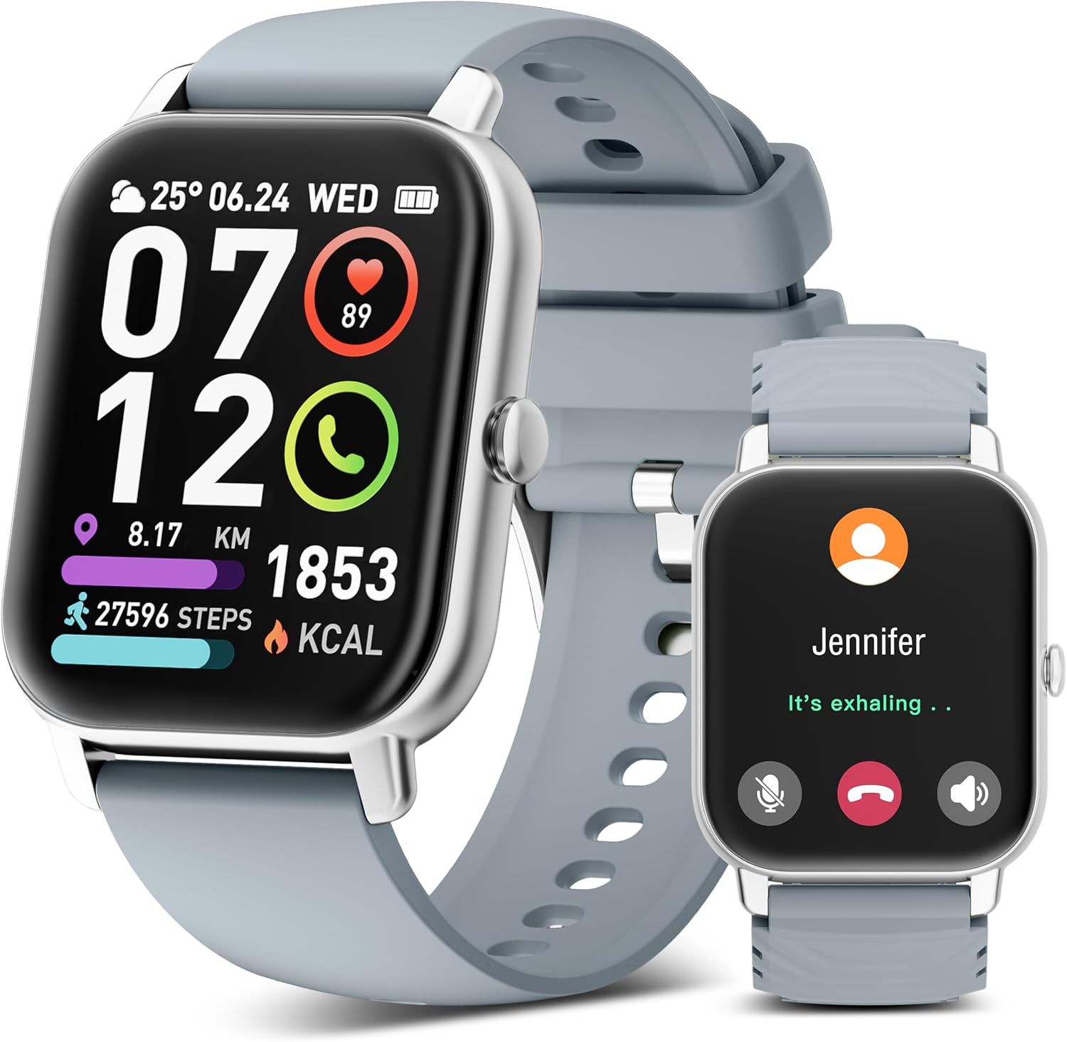 Amazon.com: Smart Watch for Men Women Answer/Make Calls, 1.85” HD ...