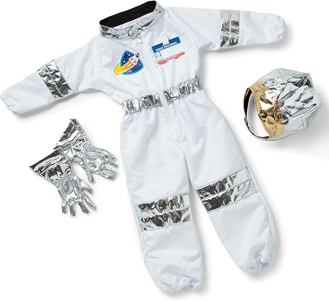 Amazon.com: Melissa & Doug Astronaut Costume, Pretend Play Dress Up Set ...