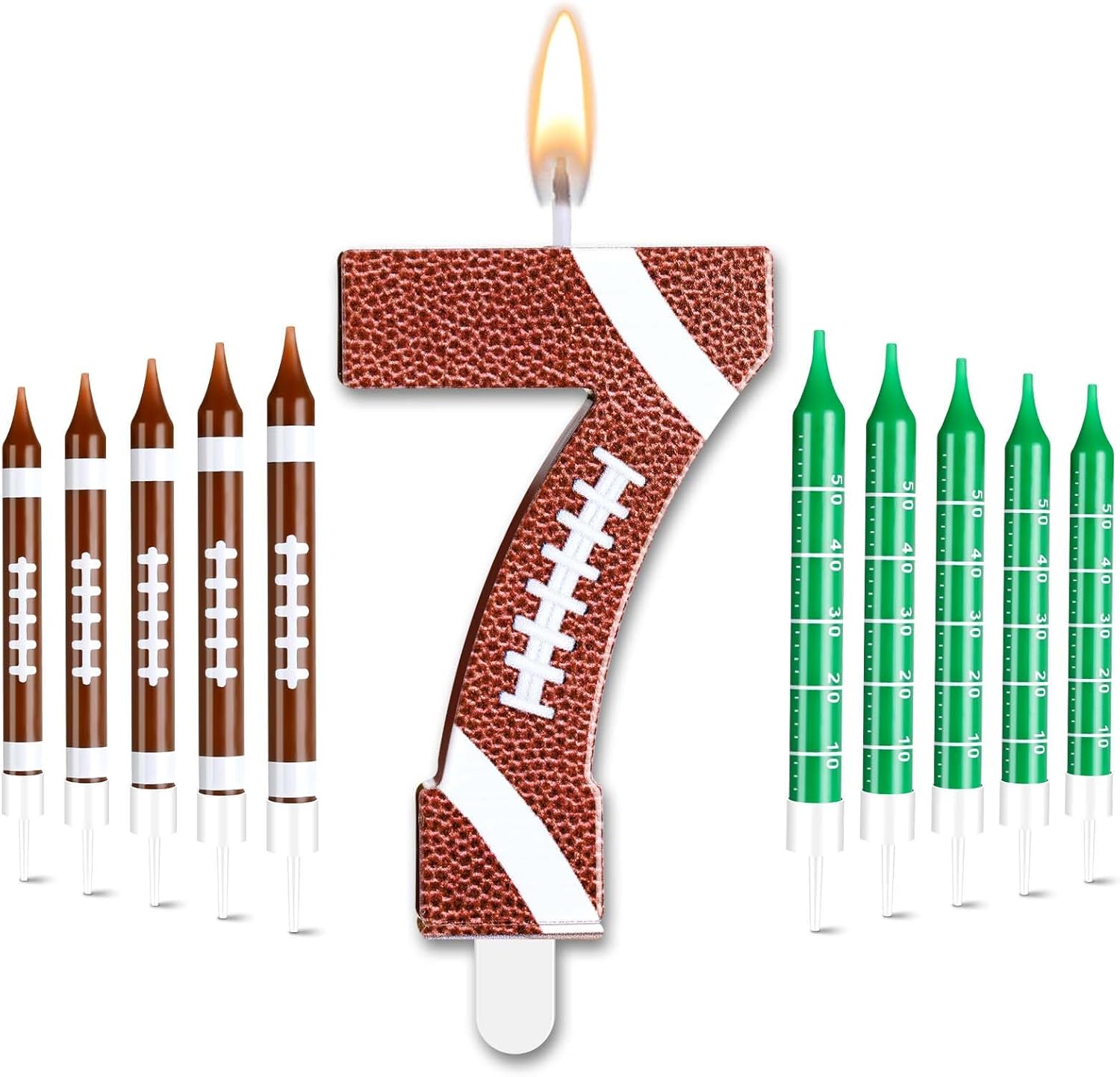 Amazon.com: Photect 11 PCS Football Birthday Candles Number 5-9 Candle ...