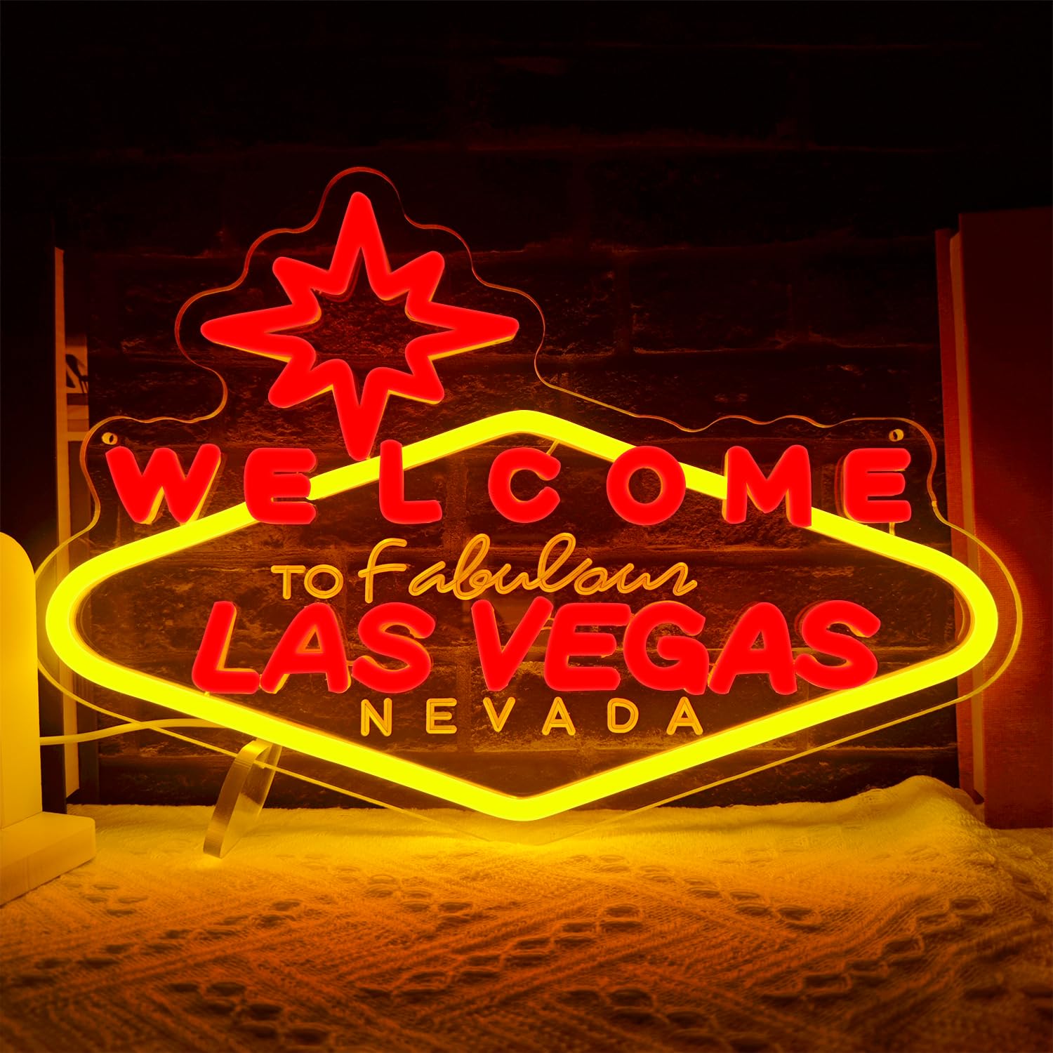 Amazon.com : Welcome to Las Vegas Neon Sign for Wall Decoration Poker ...