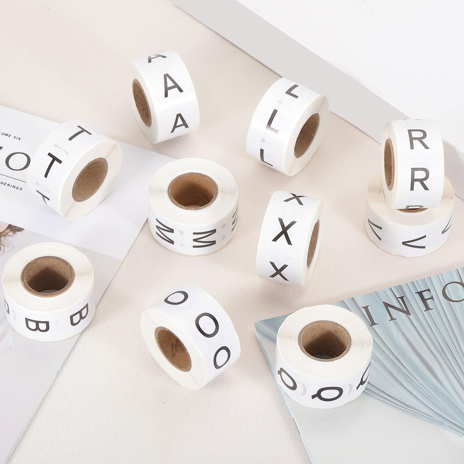 Snapklik.com : PATIKIL Letter D Inventory Labels, 1 Inch Capital Letter ...