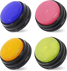 Ailgely Recorder Answer Buzzers,Dog Communication Button with LED, Game ...
