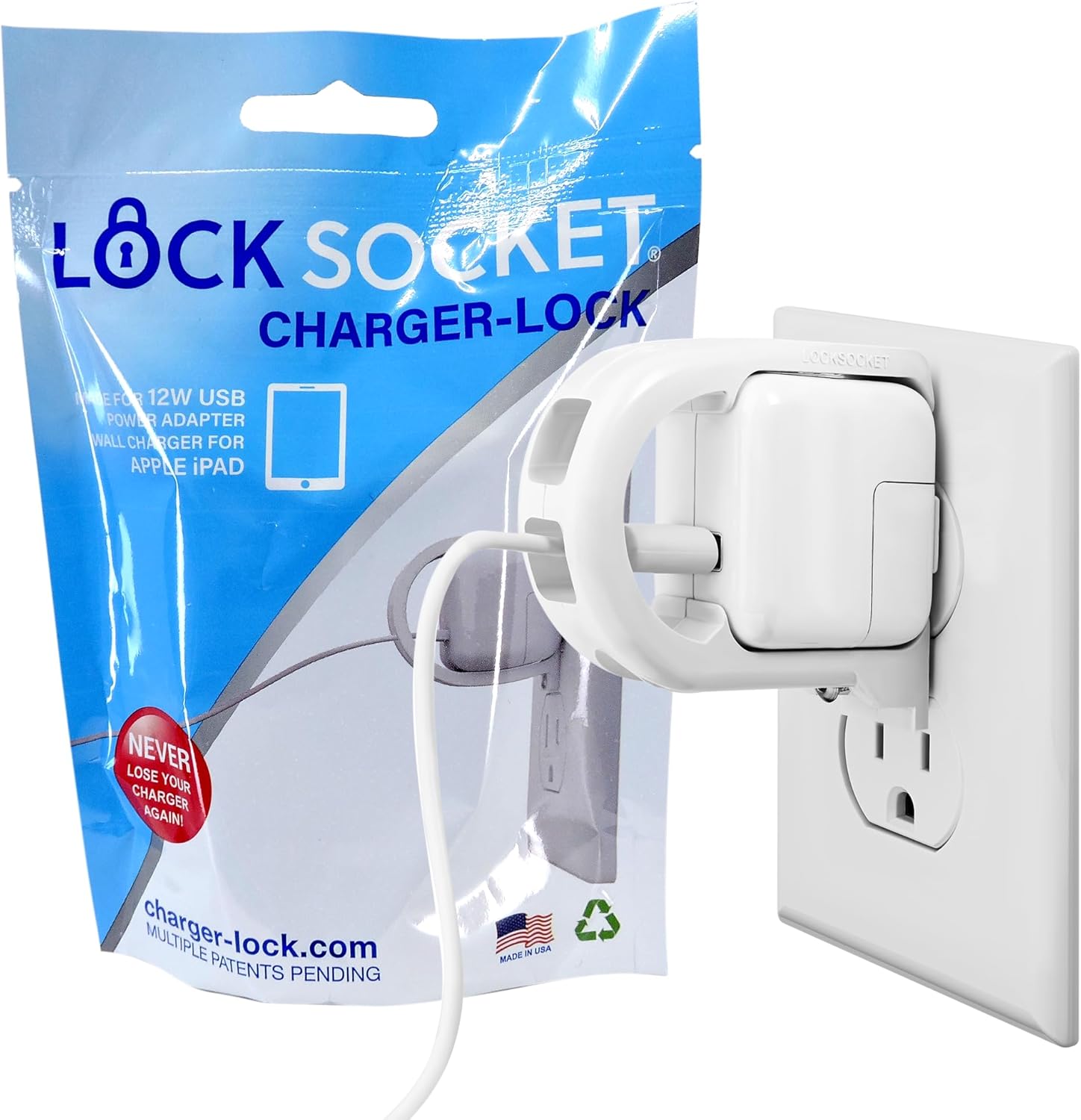 Amazon.com: Lock Socket Charger Lock12W Anti-Theft & Child-Safe Phone ...