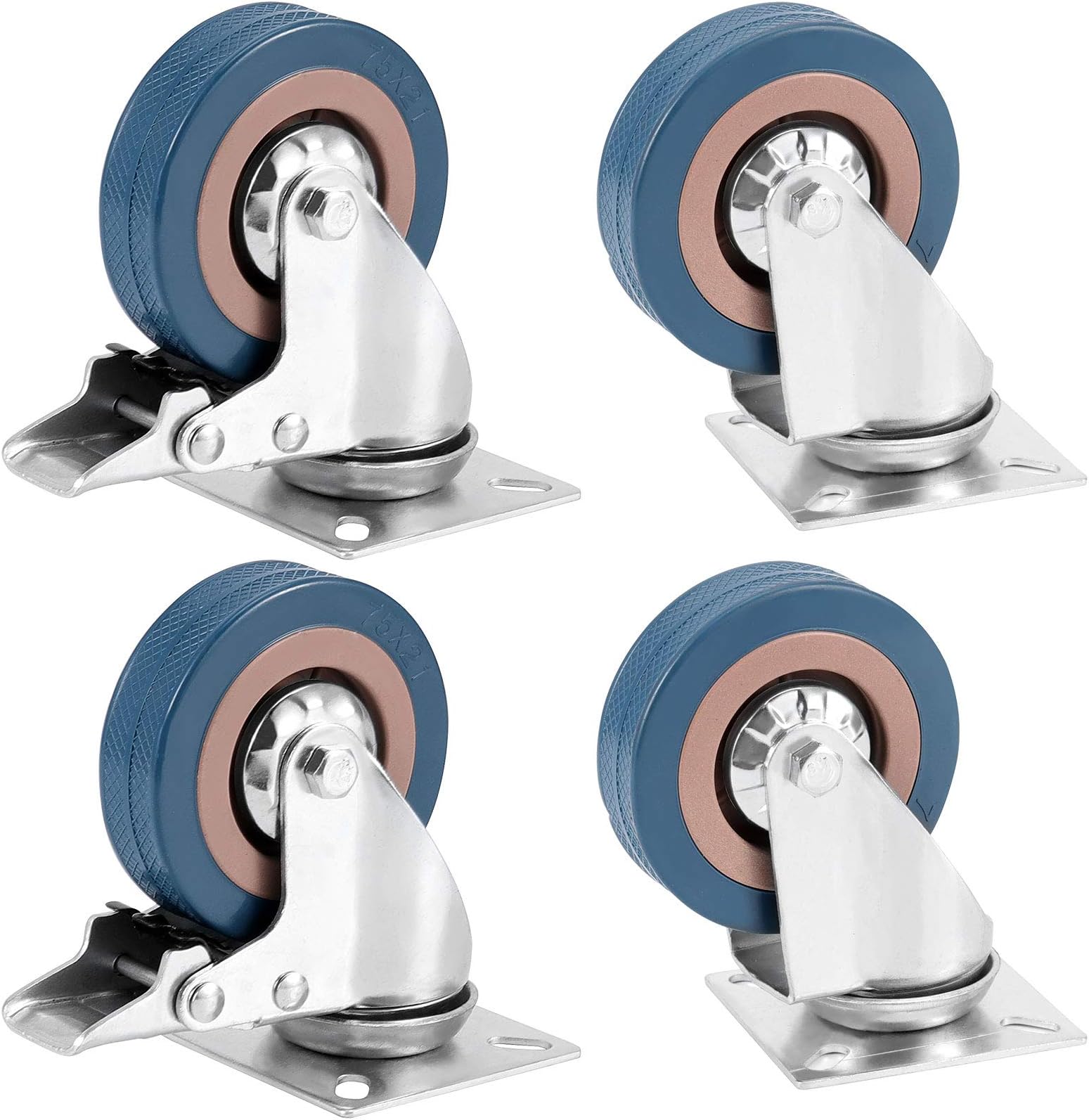 Amazon.com: POWERTEC 3 Inch Swivel Caster Wheels Set of 4 with 640 lbs ...