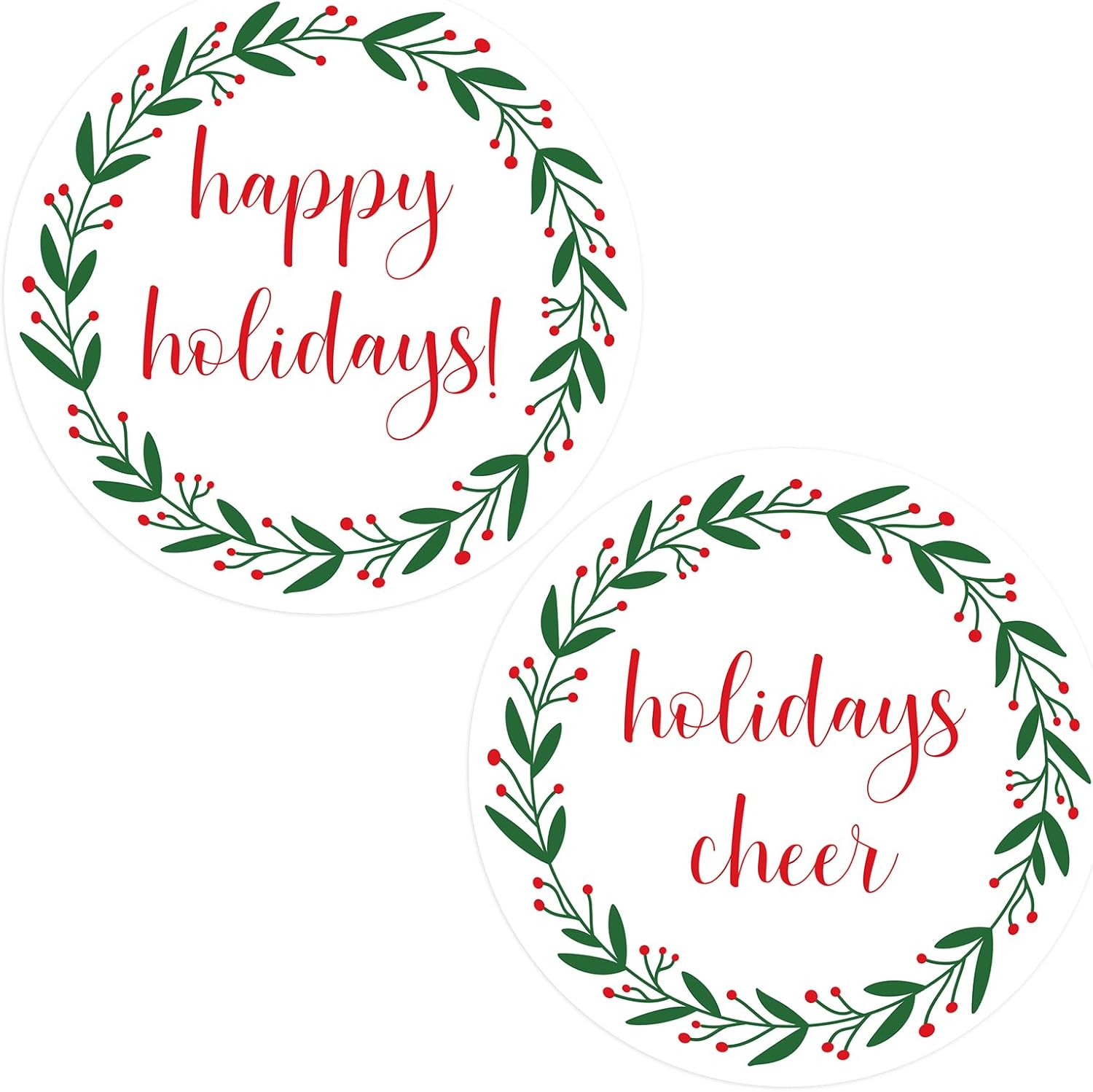 Amazon.com: JijAcraft Happy Holiday Stickers - 120 Large Round ...