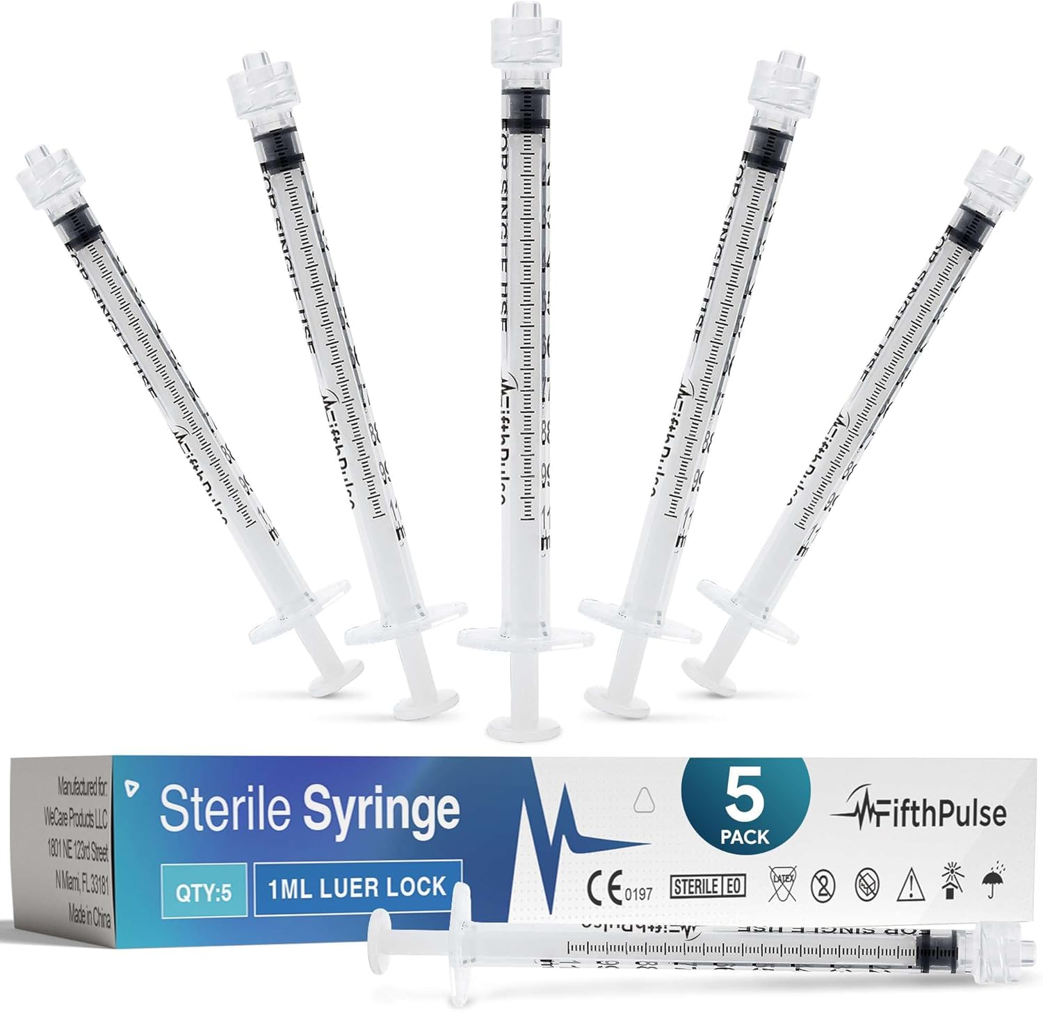 Amazon.com: 1 ml Syringe without Needle - 5 Pack of Individually ...
