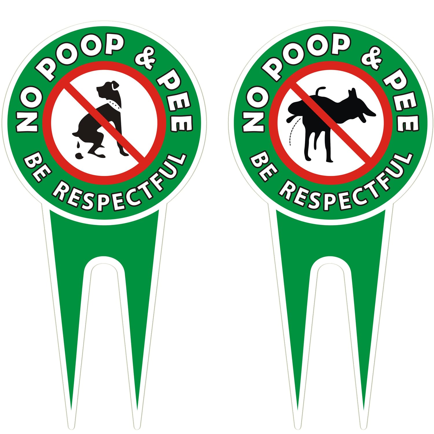 Amazon.com: No Pooping Dog Signs For Yard, 2 Piece Aluminum Double ...