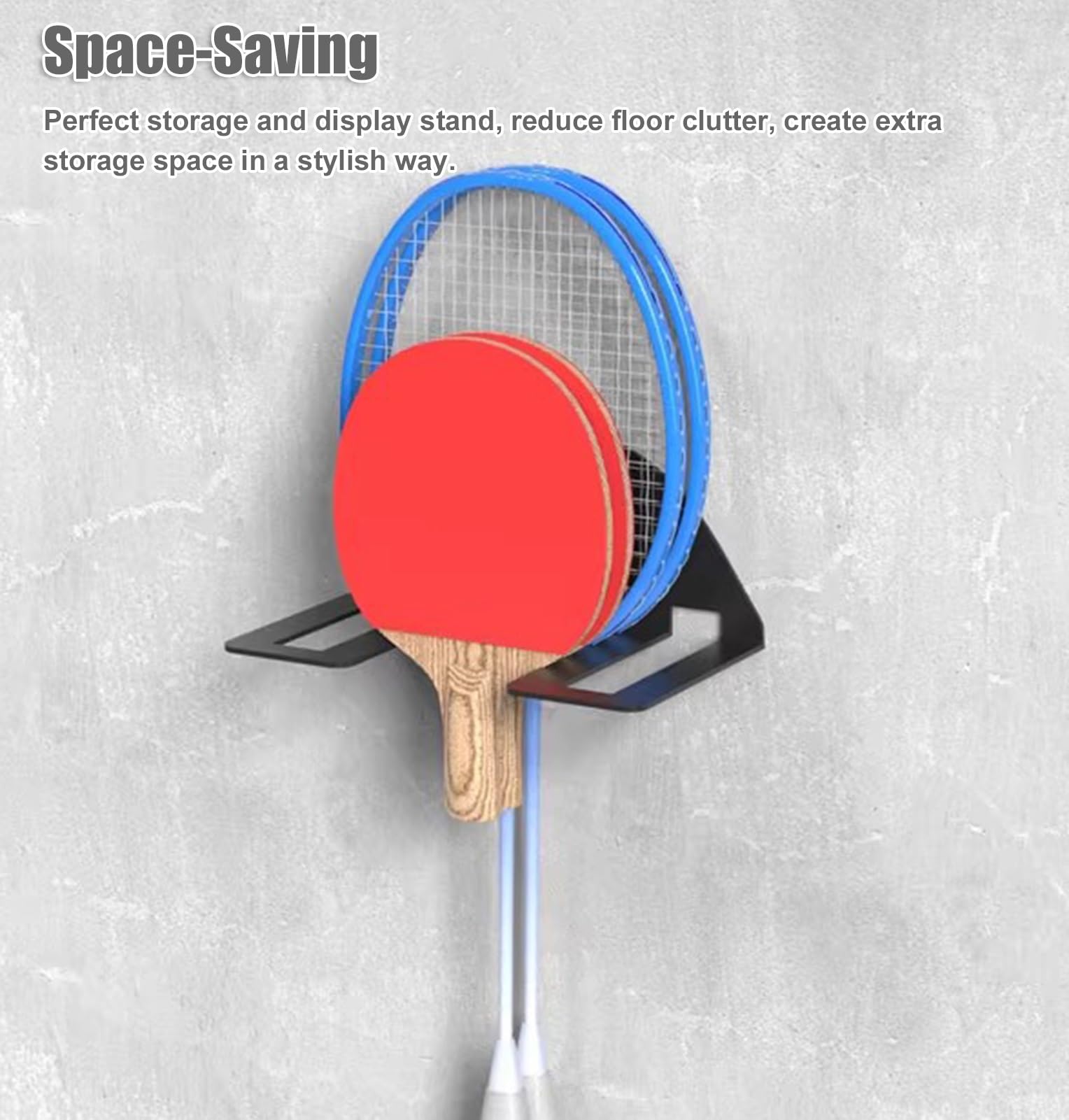 テニスラケット、ウォールマウントボールディスプレイラック