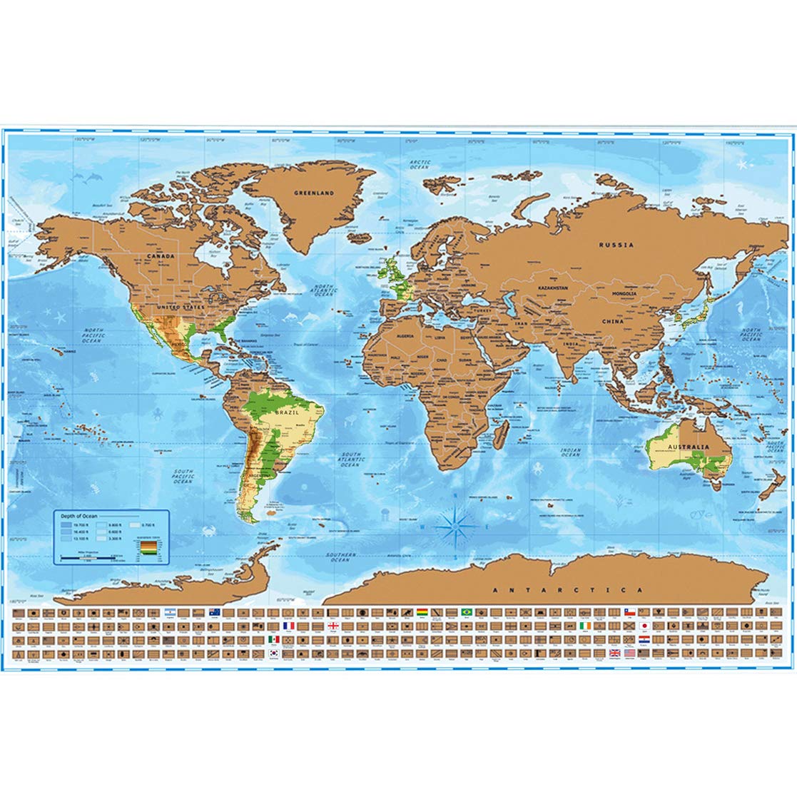 Scratch Off Map Of The World With Us States Countries | Desertcart INDIA