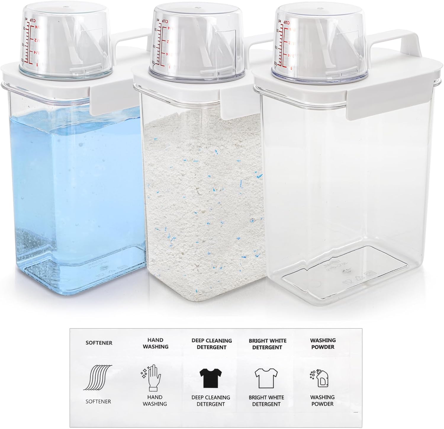 Amazon.com: Covzoe 3 Pack Liquid Laundry Detergent Dispenser, 61 Oz ...