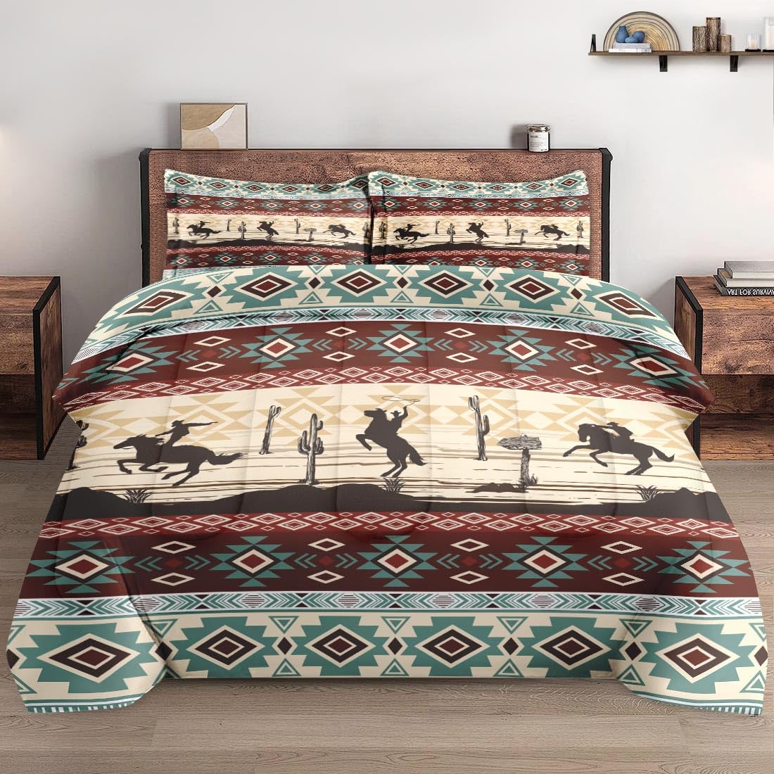 Amazon.com: WeCozy 3 Pcs Comforter Set Full Size with 2 Pillowcases ...