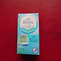 Lil-Lets Non-Applicator Lite Tampons X 96, (6 Packs of 16 Tampons), for ...
